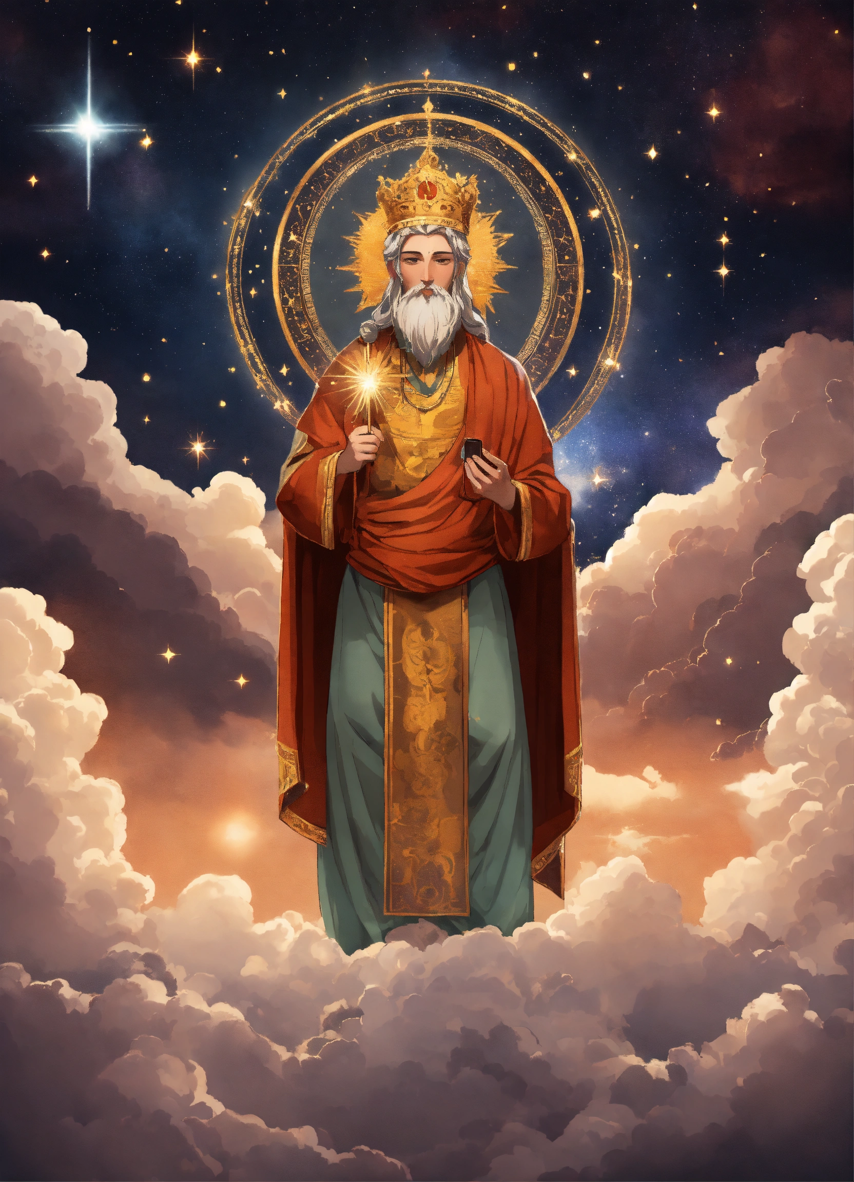 Lexica - God in animie style. God is depicted in a frontal view ...