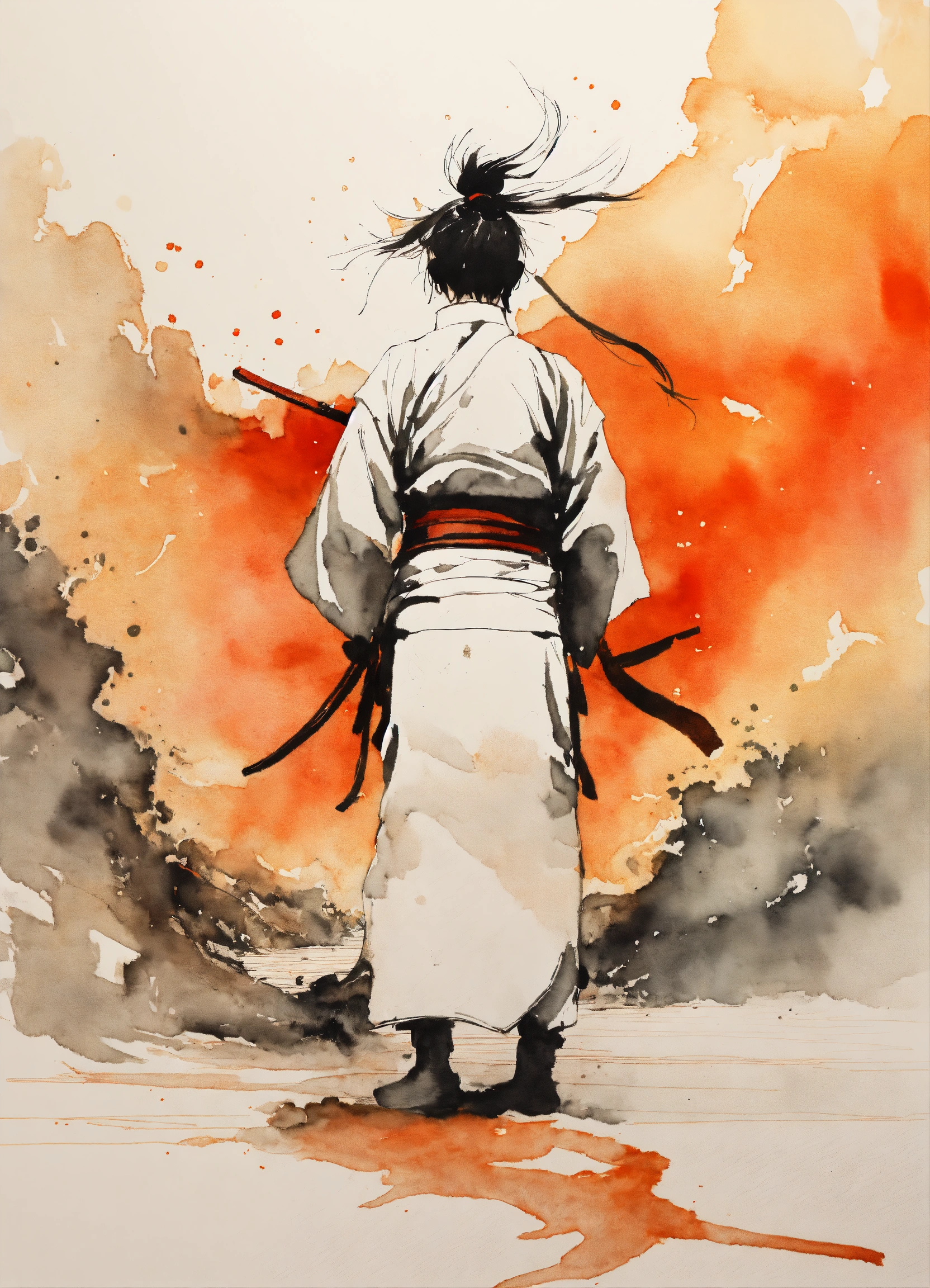 Lexica - Front, close-up face, minimalistic ink drawing style ...