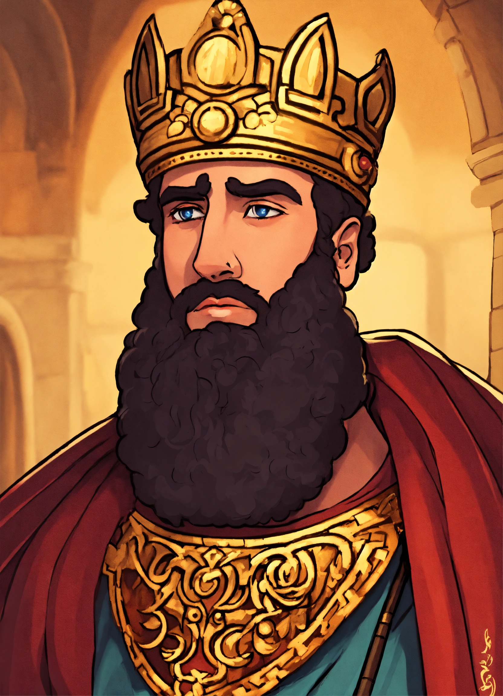 Lexica - Herod the great from the bible, 2d cartoon, face closeup