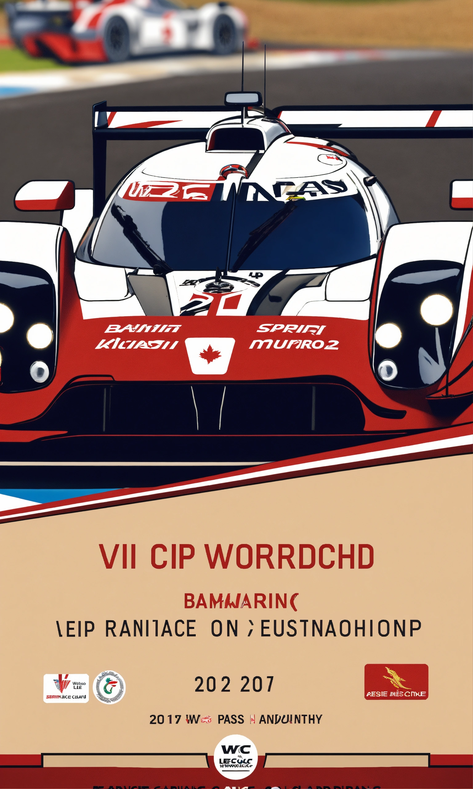 Lexica - WEC World endurance championship card VIP ID pass, beige white ...