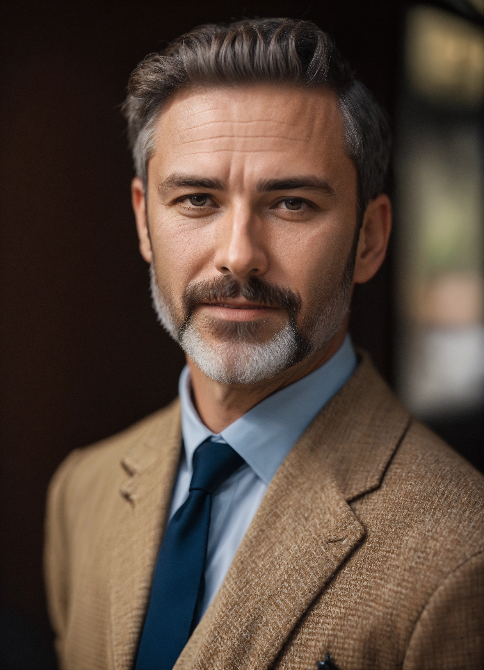 Lexica - Real picture of a man in 40's in business, looking confident ...