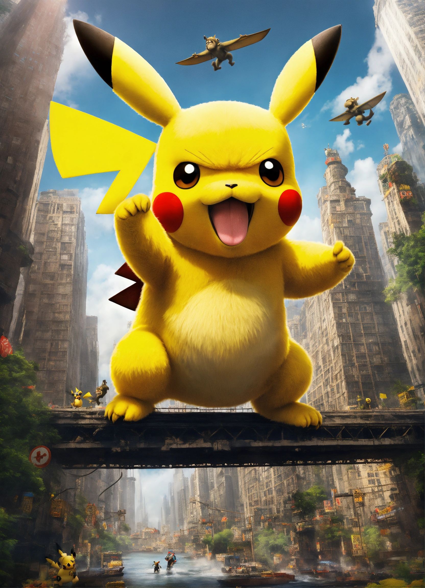 Lexica - Pikachu as KingKong