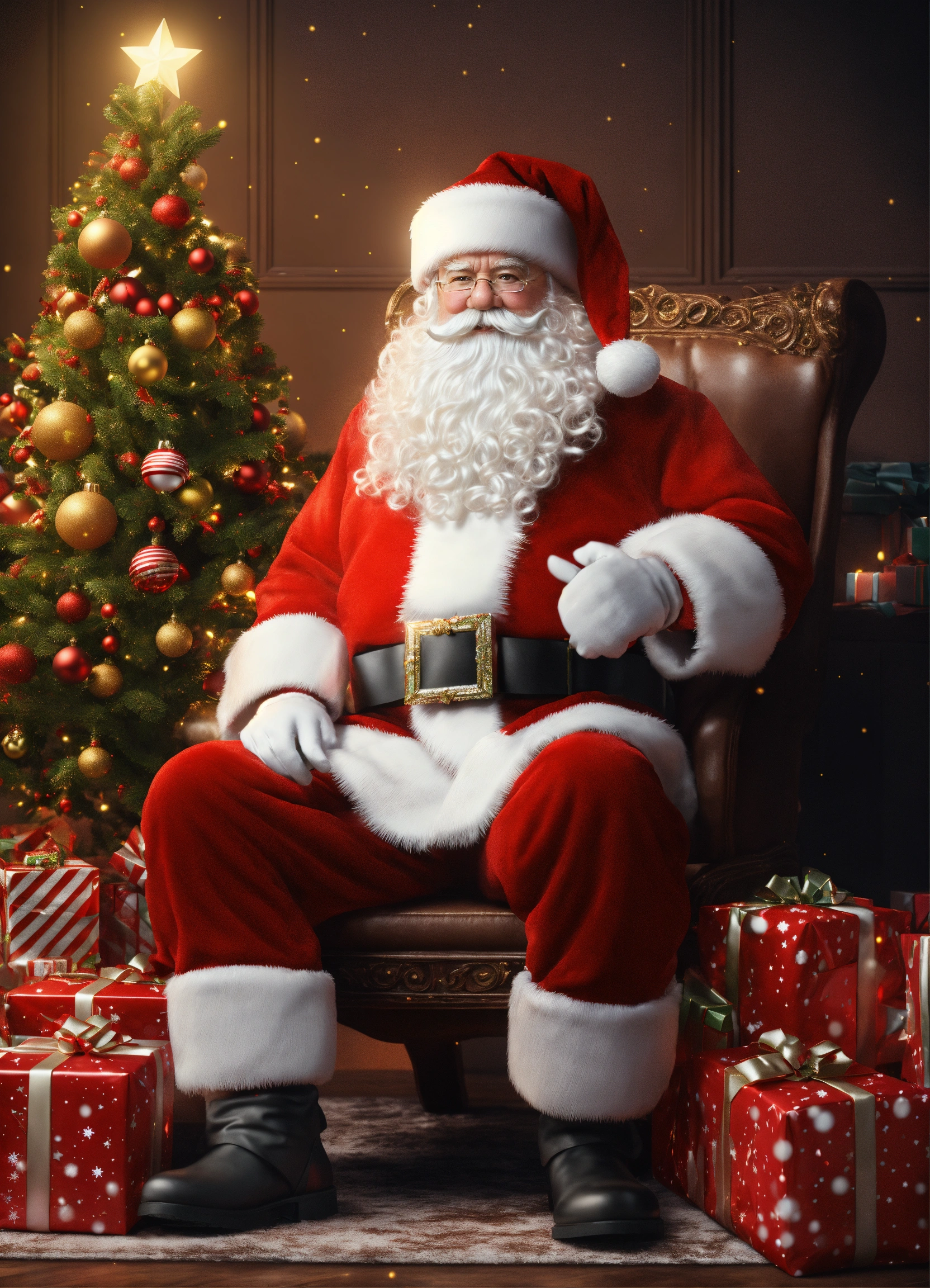 Lexica - 3d realistic sharp Santa Claus during Christmas.8k with ...