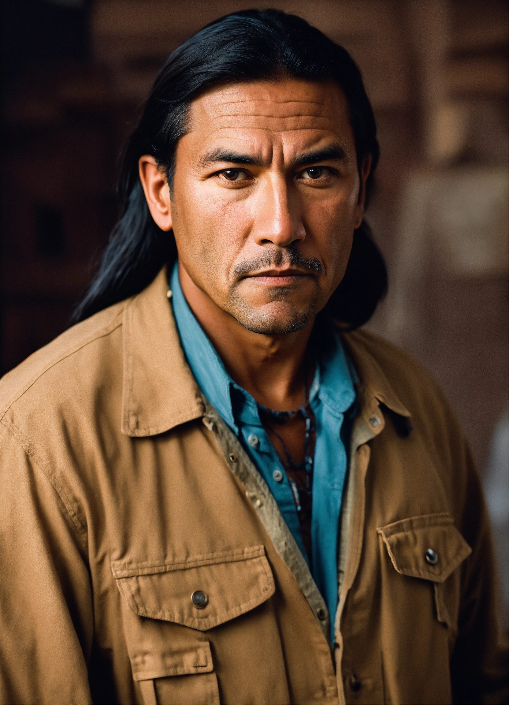 Lexica - Scared unique expressive CIA agent cherokee native american ...