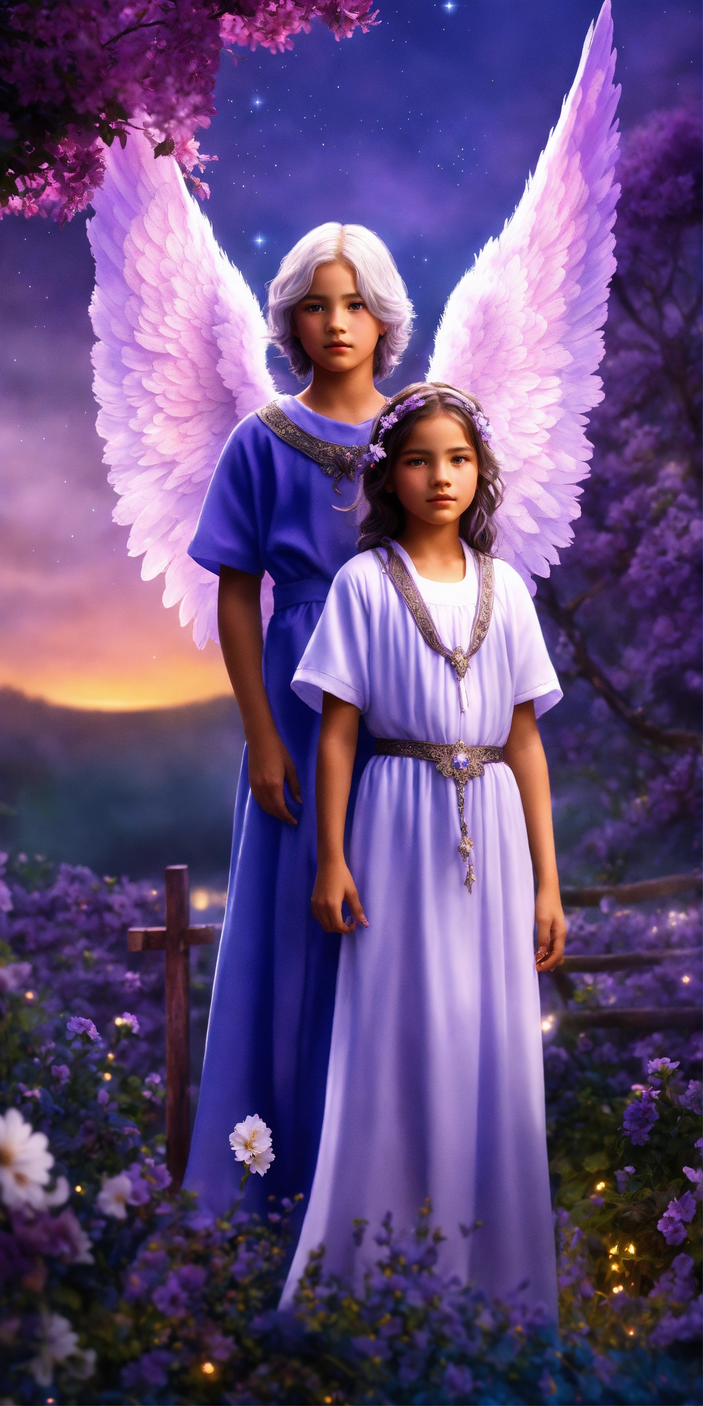 Lexica - 2 Guardian Angels, one is a boy and the other angel is a 7 ...