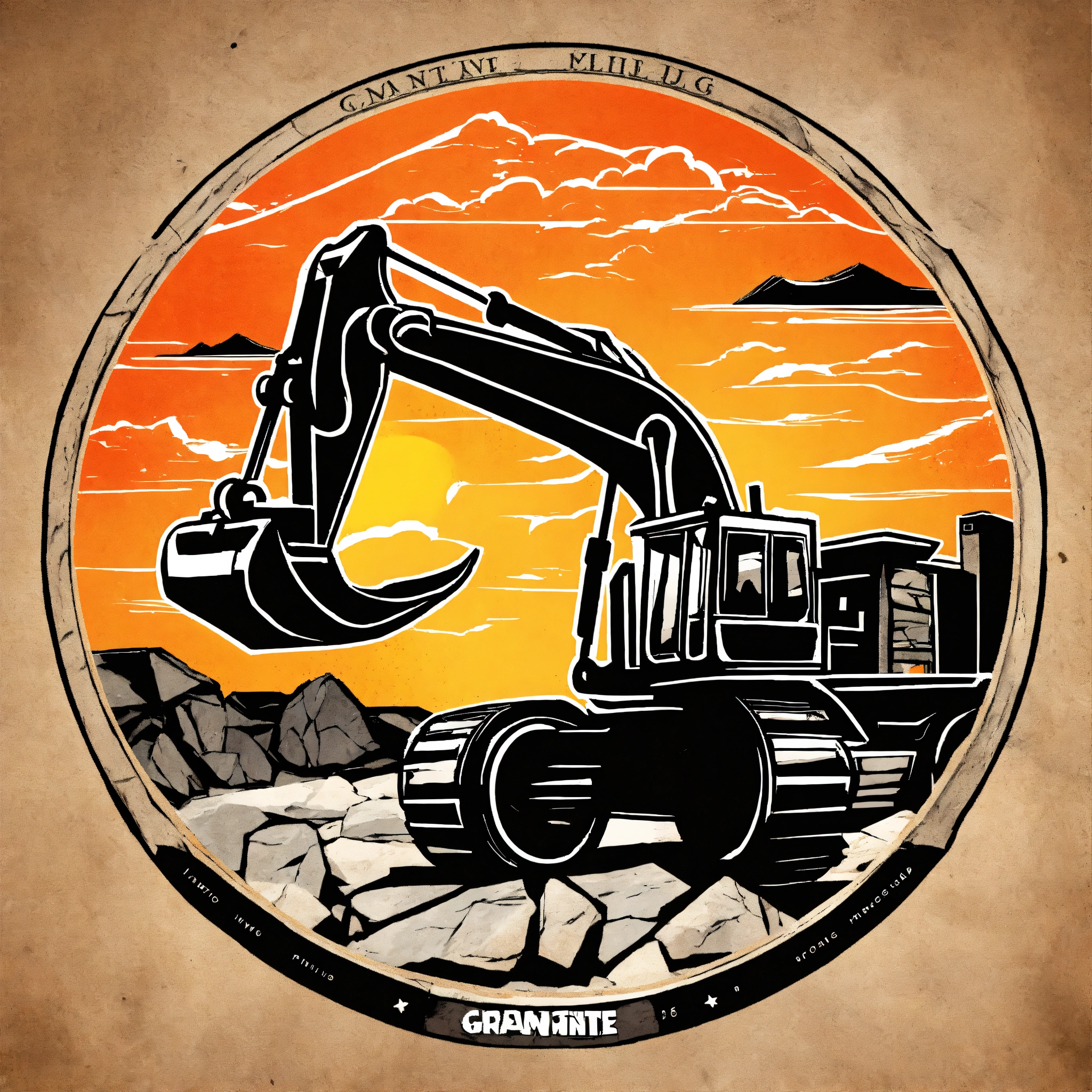 Lexica - Granite mining company logo design, logo text as "FLAG STONE ...