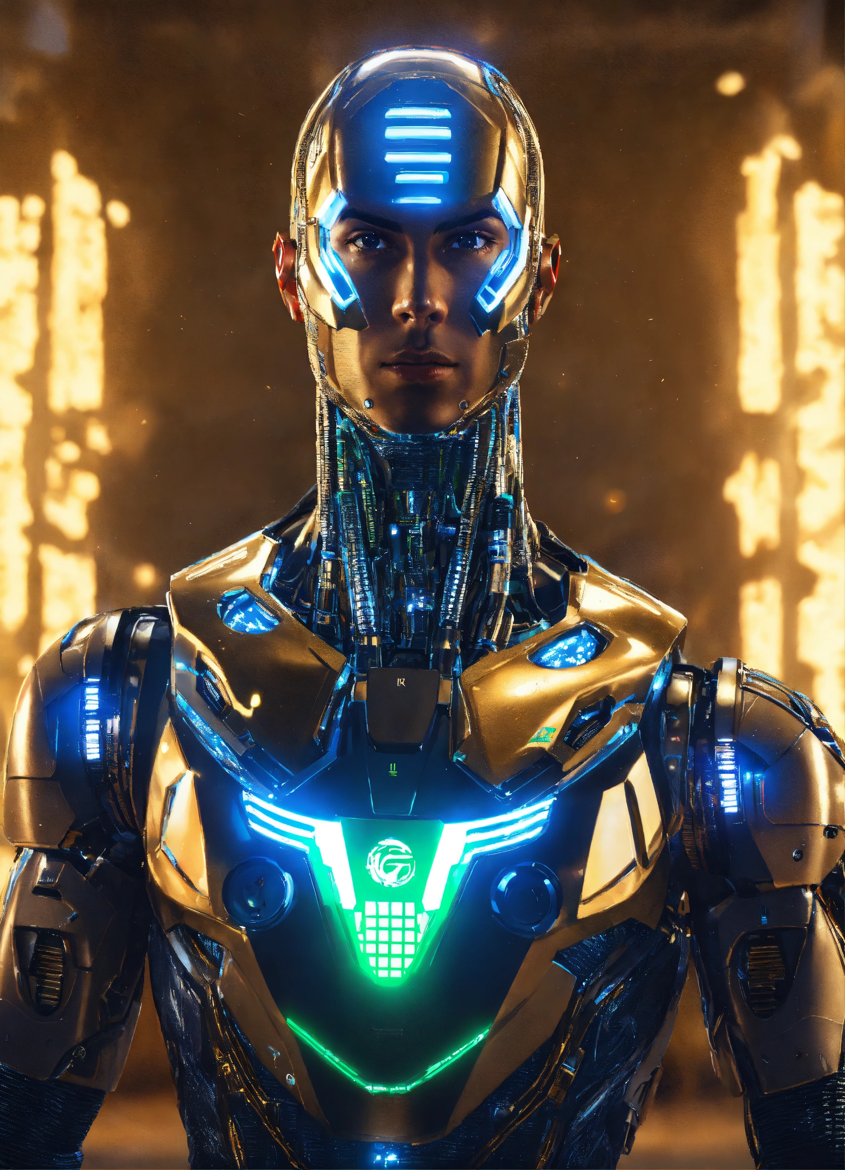 Lexica - Cristiano ronaldo but robot, surrounded by riyal saudi, unreal ...