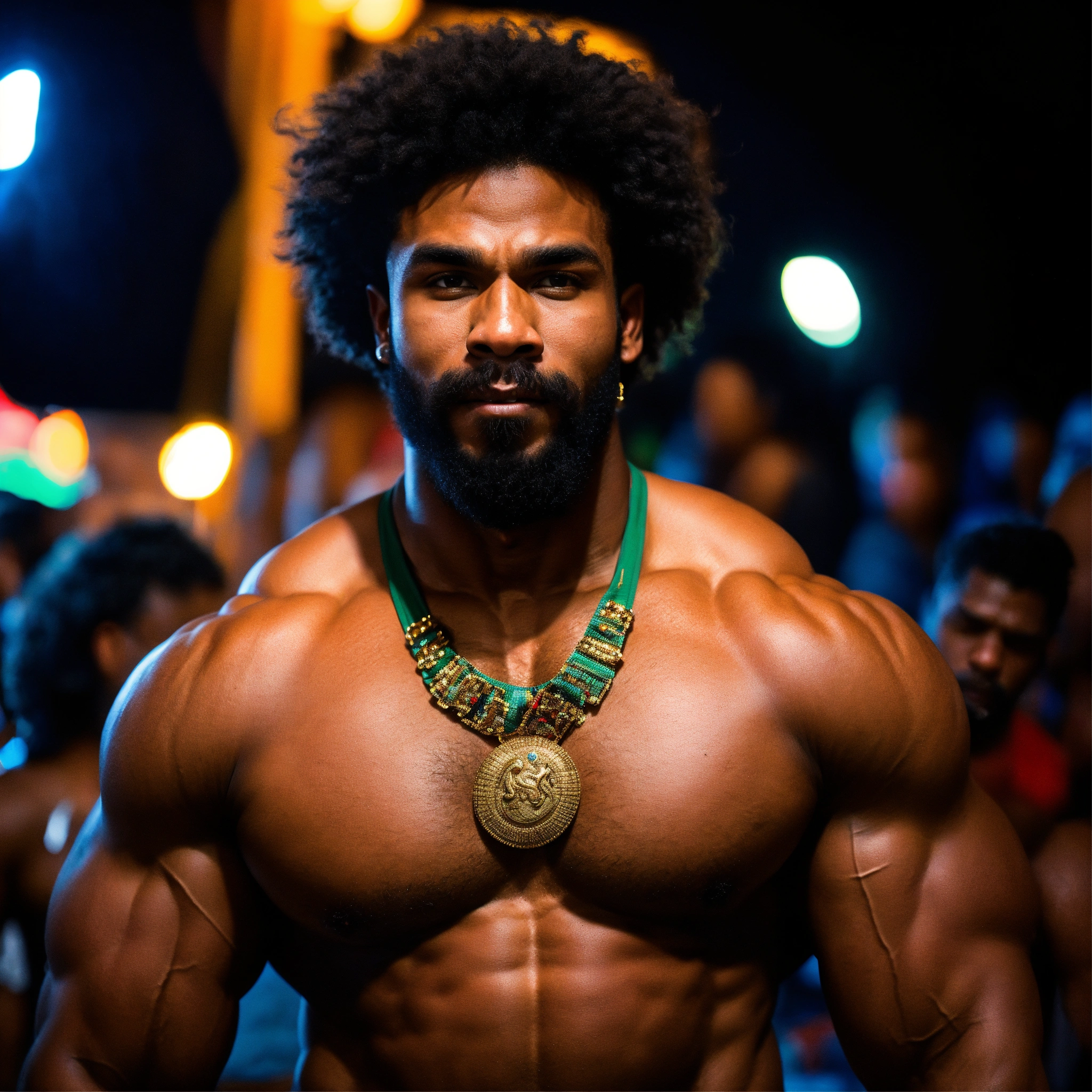 Lexica - 30-year-old hairy Trinidadian man with big muscles, big ...