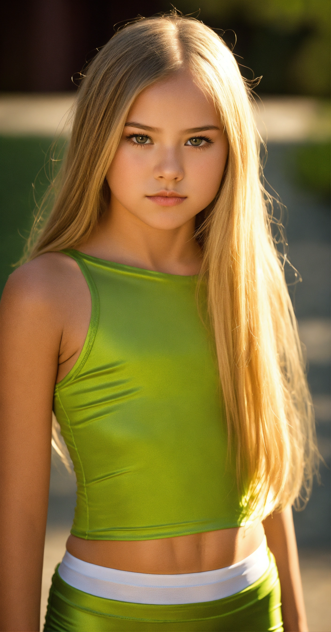 Lexica - Very pretty blonde tween girl, very young looking, center parted hair, very long shiny ...