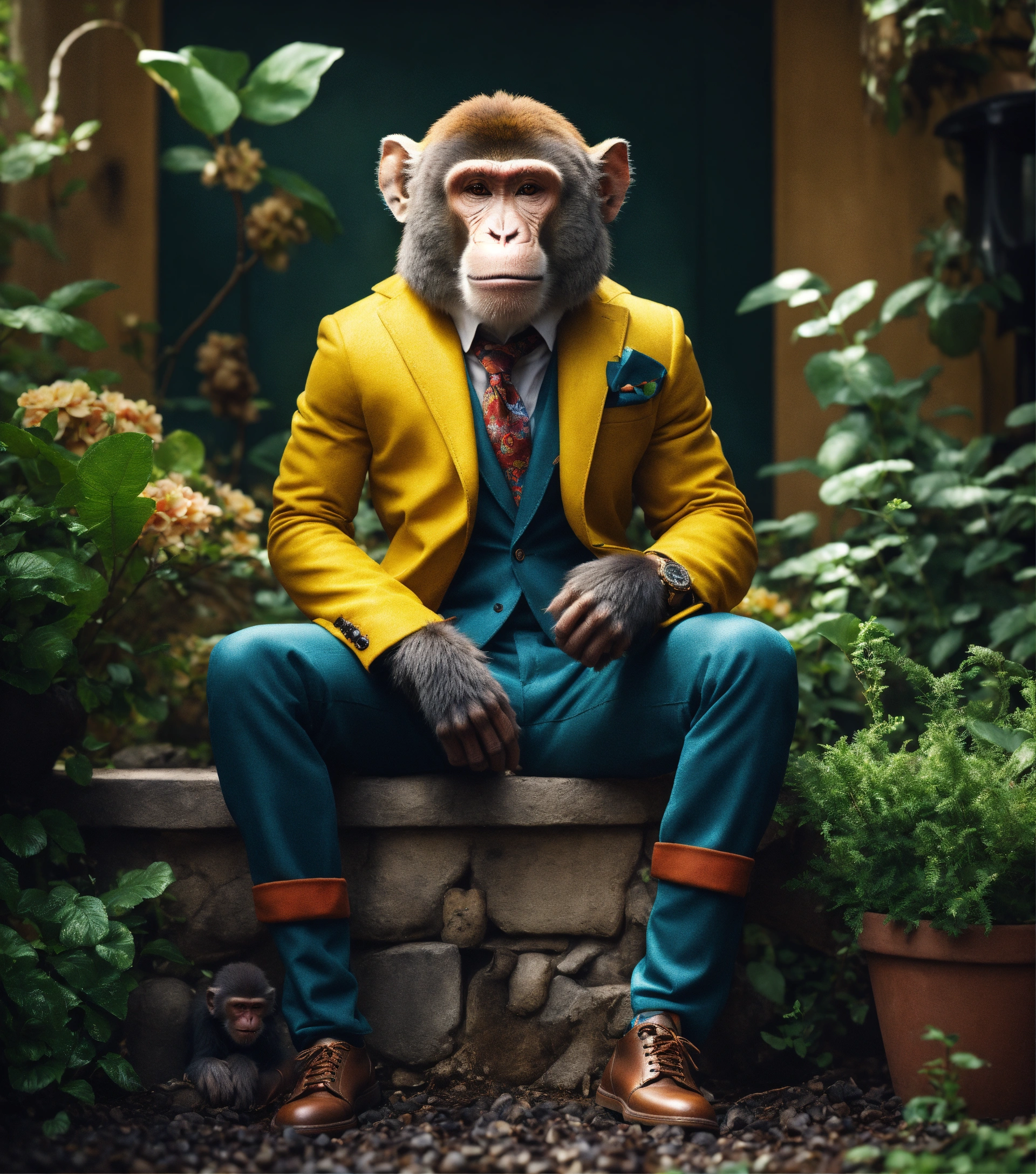 Lexica - Extremely realistic muscular stylish monkey in clothes and ...