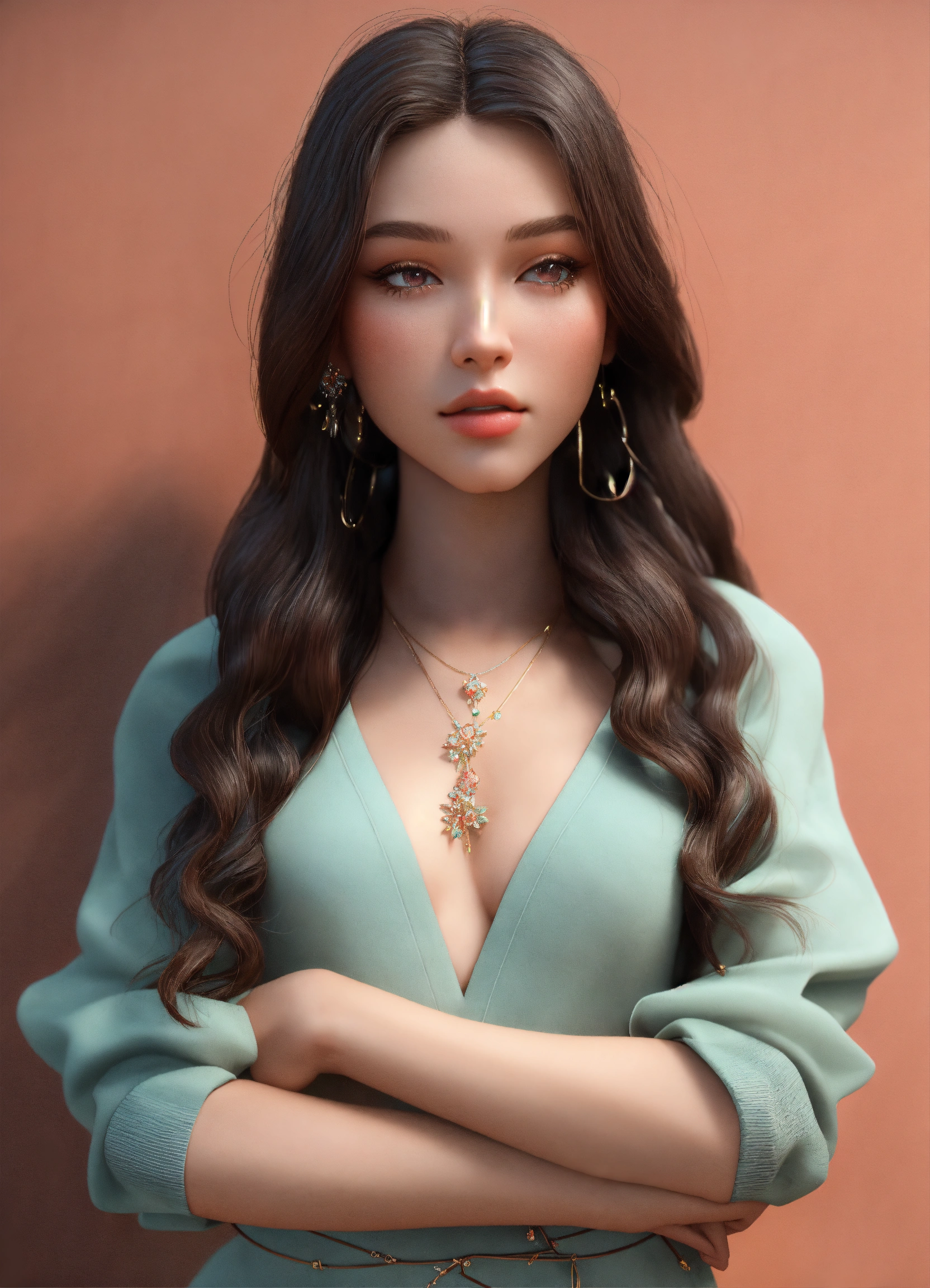 Lexica - A Blender 3D rendering of one of the most beautiful and pretty 18-year-old women