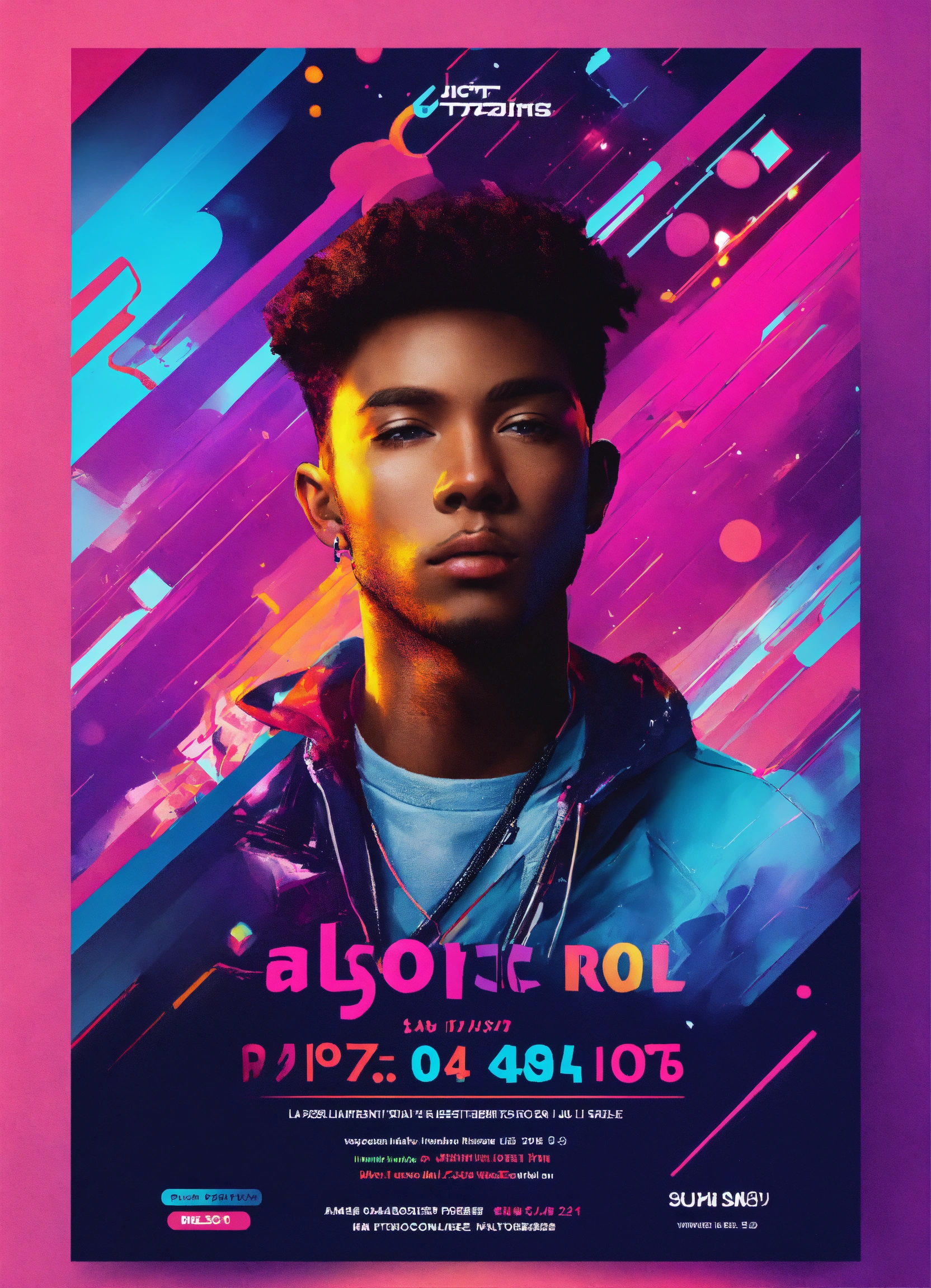 Lexica - IMAGE POUR FLYER DJ with vibrant Color Palette