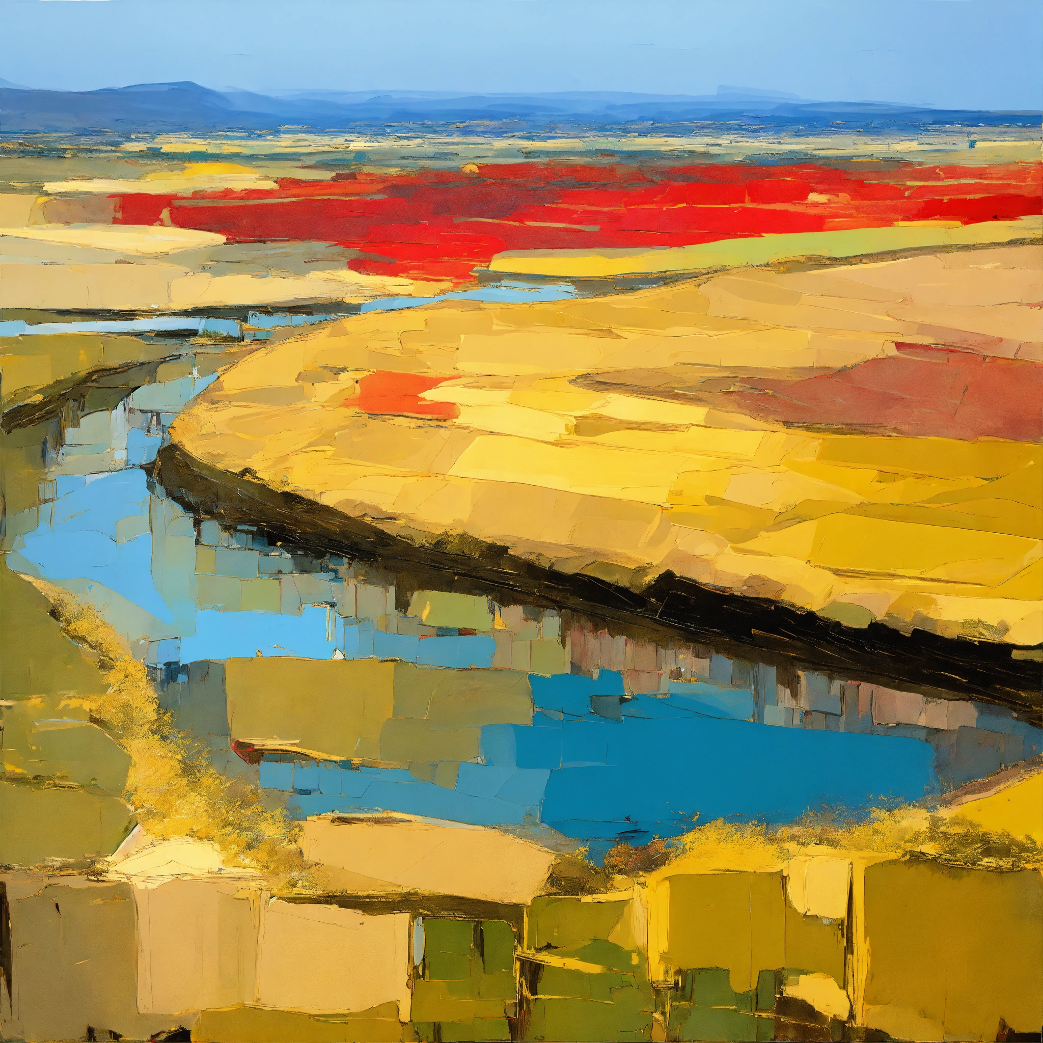 Lexica - Landscape, oil painting, transparent, in style, generative art ...