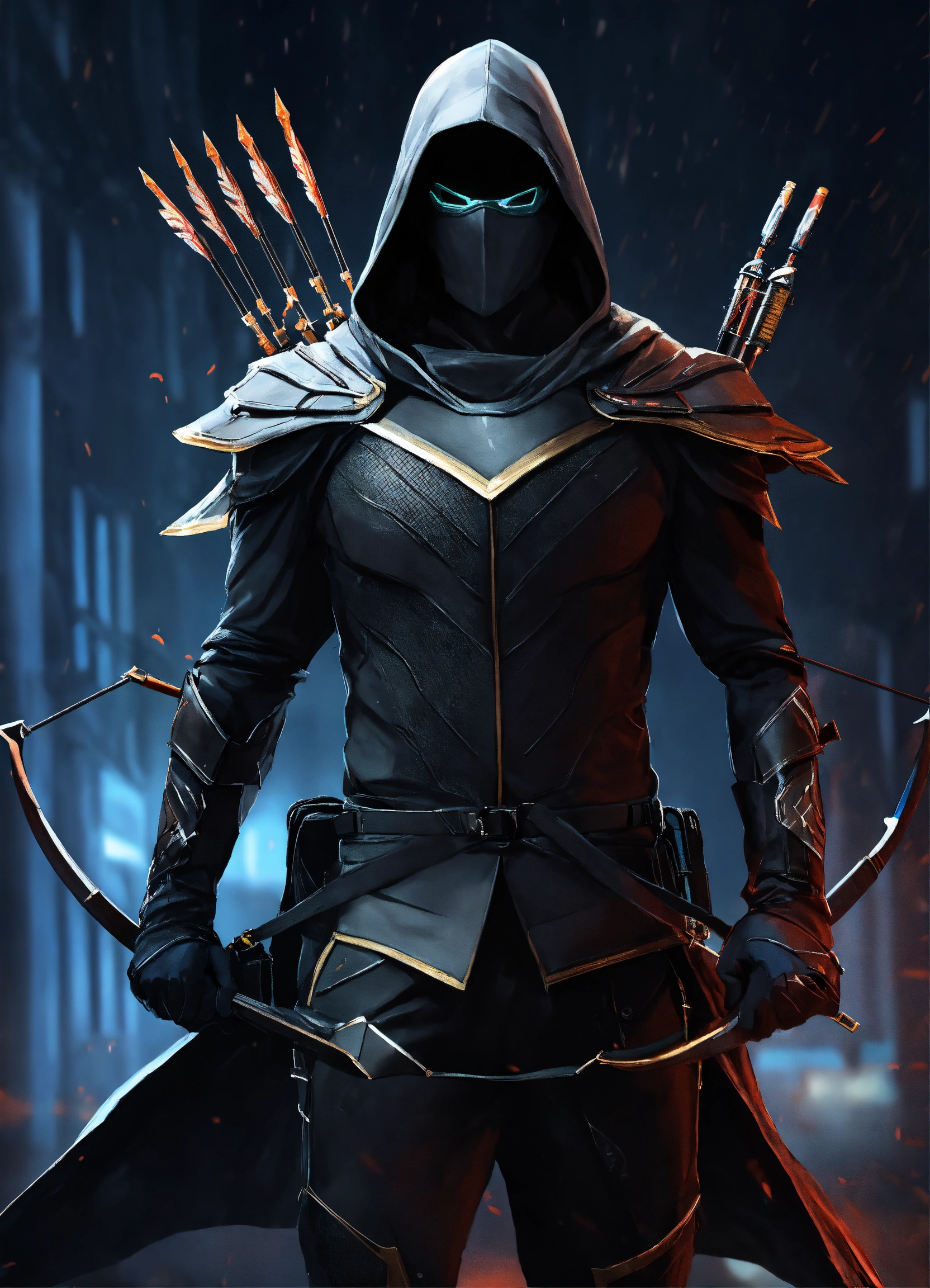 Lexica - Realistic, digital illustration art, Phantom Archer is a ...