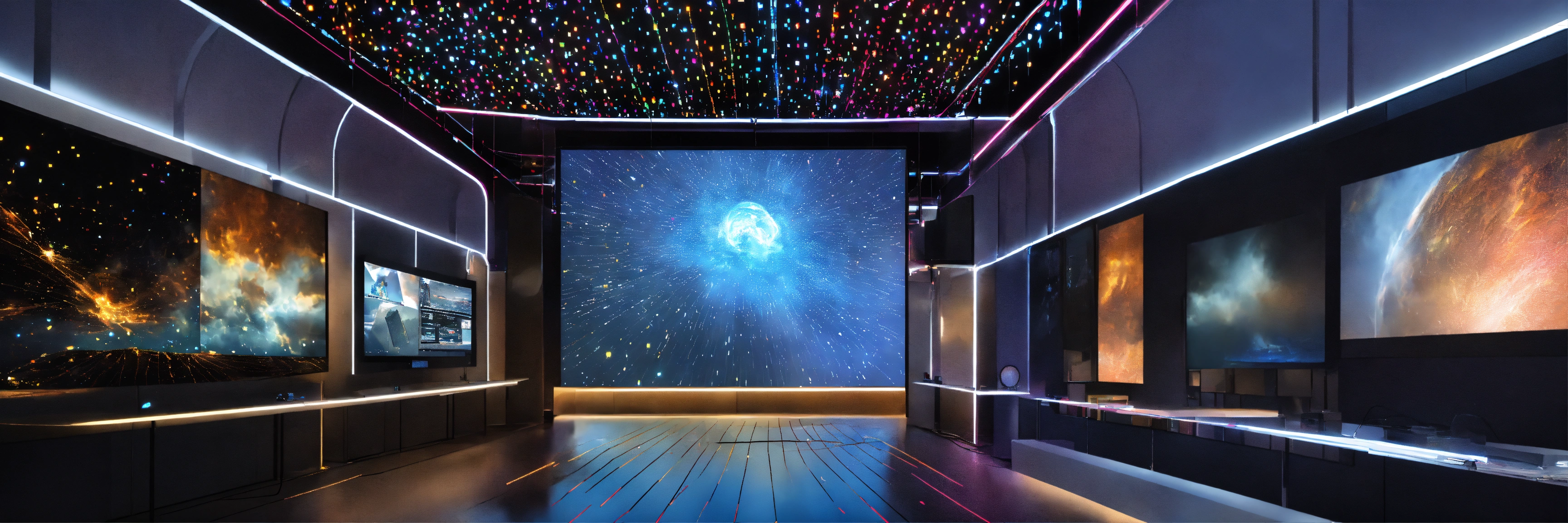 Lexica - A futuristic interactive multimedia center with floating data ...