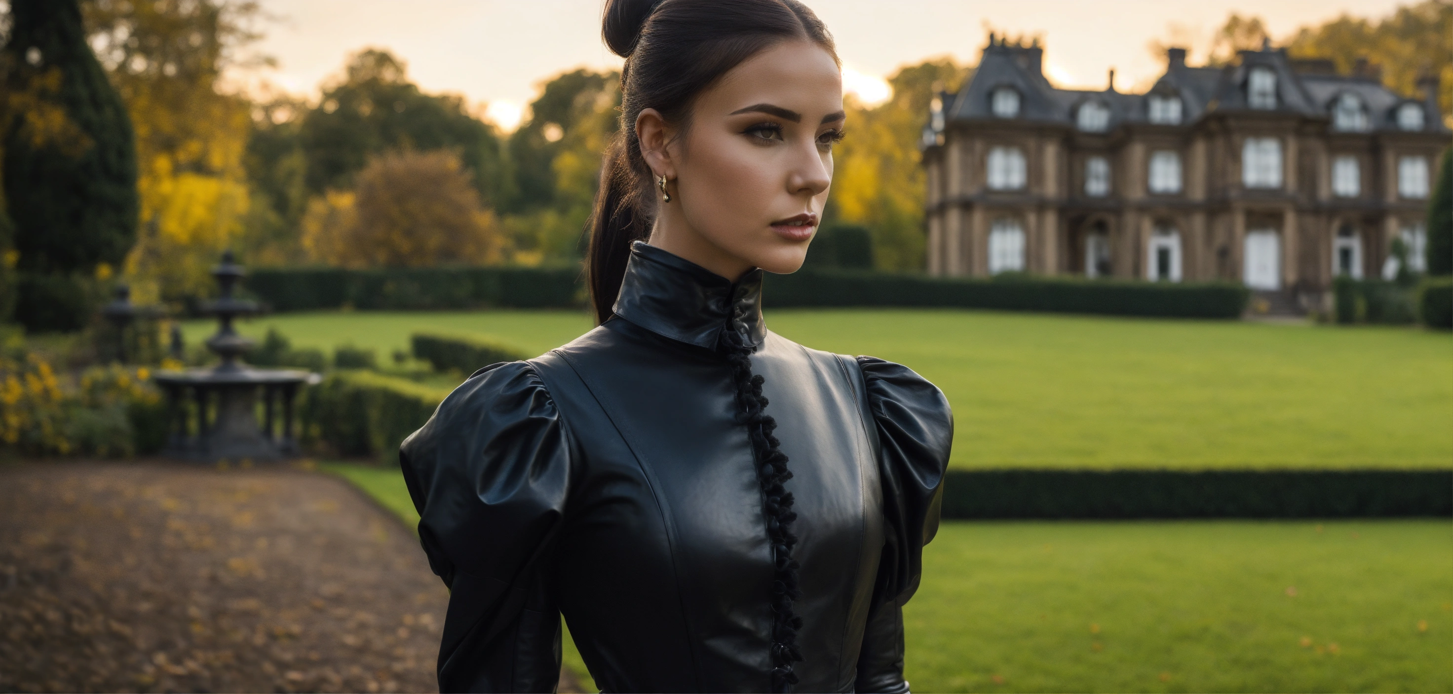 Lexica - Stunning arrogant woman fashion model, strict victorian black ...