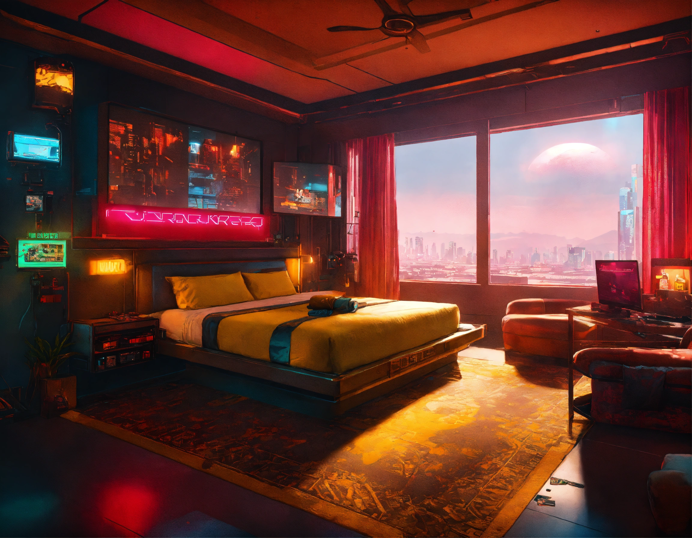 Lexica - Cyberpunk 2077 hotel room