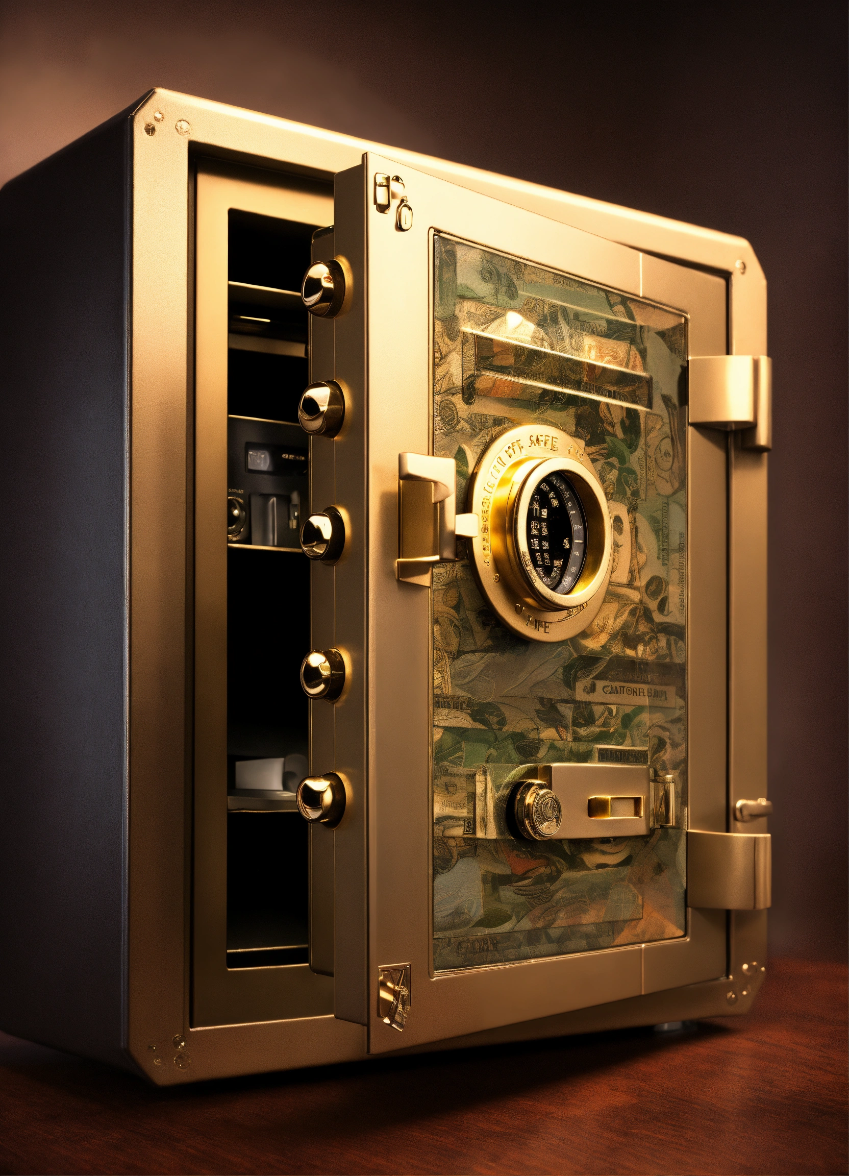 Lexica - A safe with a very complicated lock and money sophisticated ...