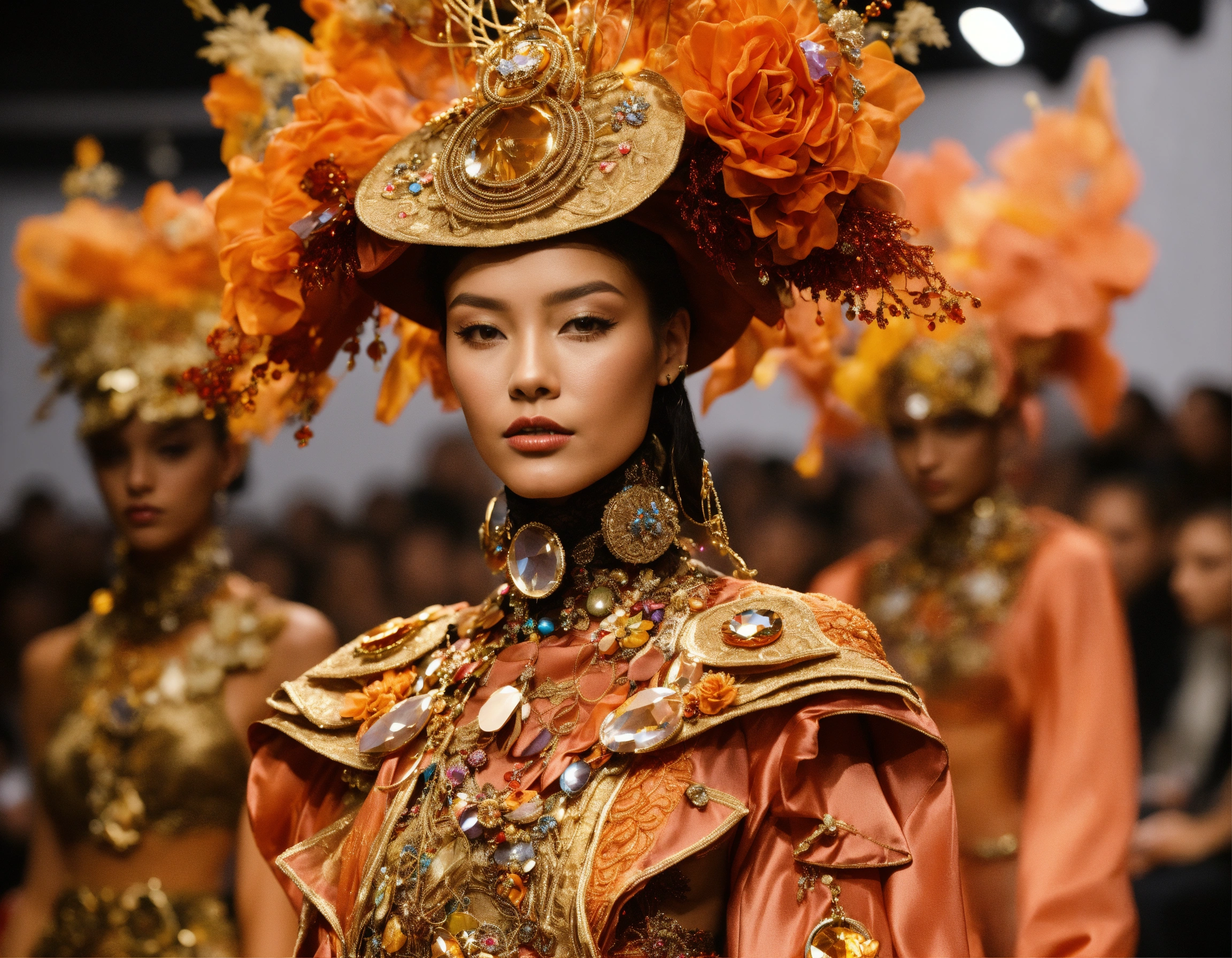 Lexica - MODELS WALKing in an avante garde designer runway show, year ...