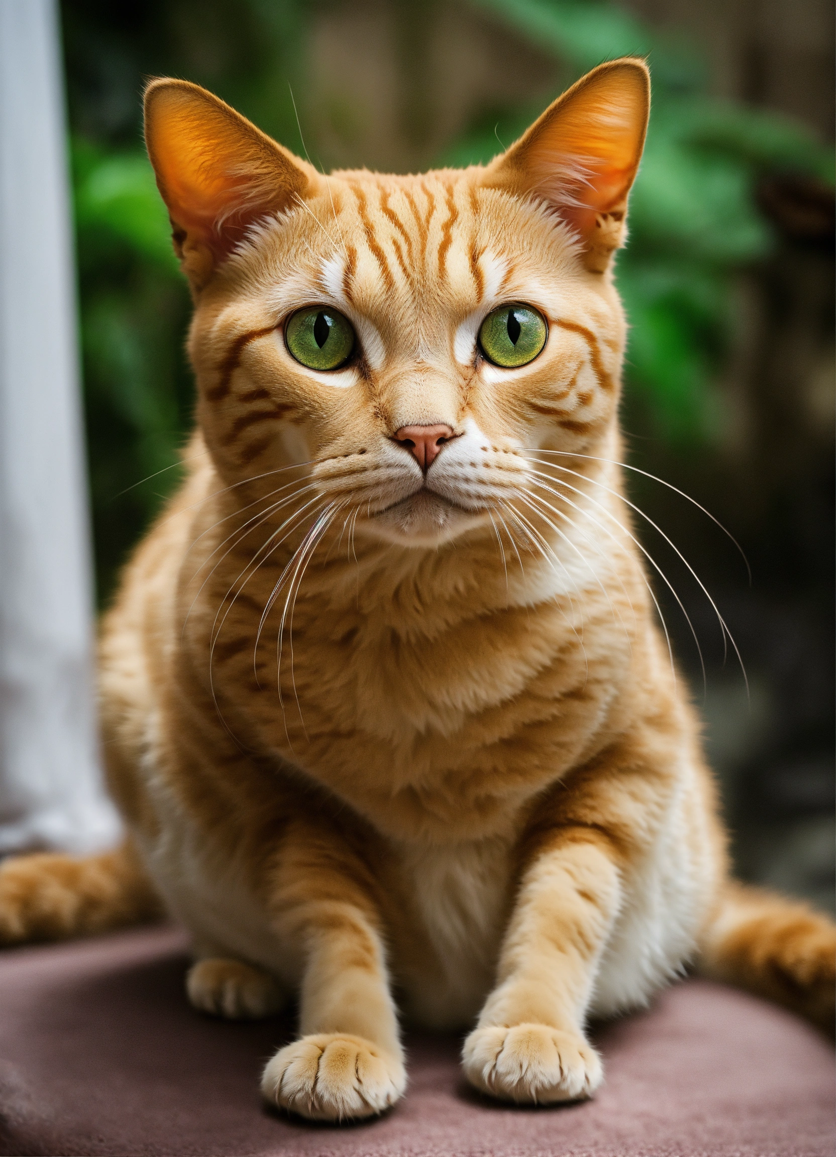 Lexica - Deformed cat. Completely wrong proportions. Unusual face