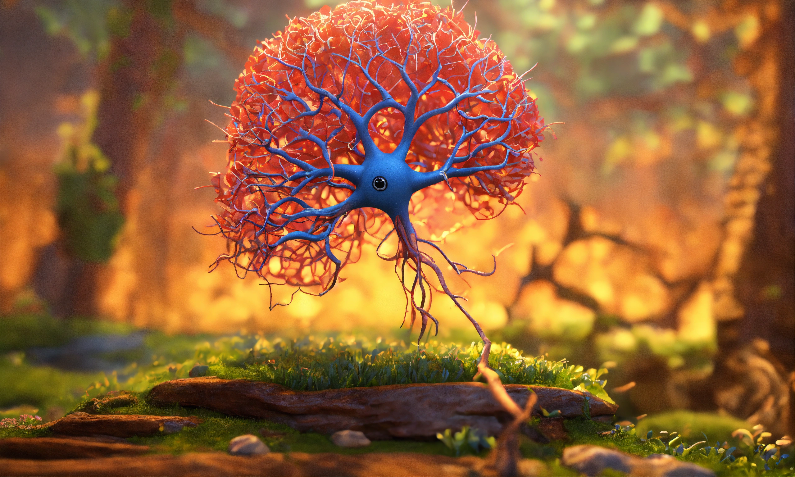 Lexica - Neuron, brain, 3d, made by pixar studios,