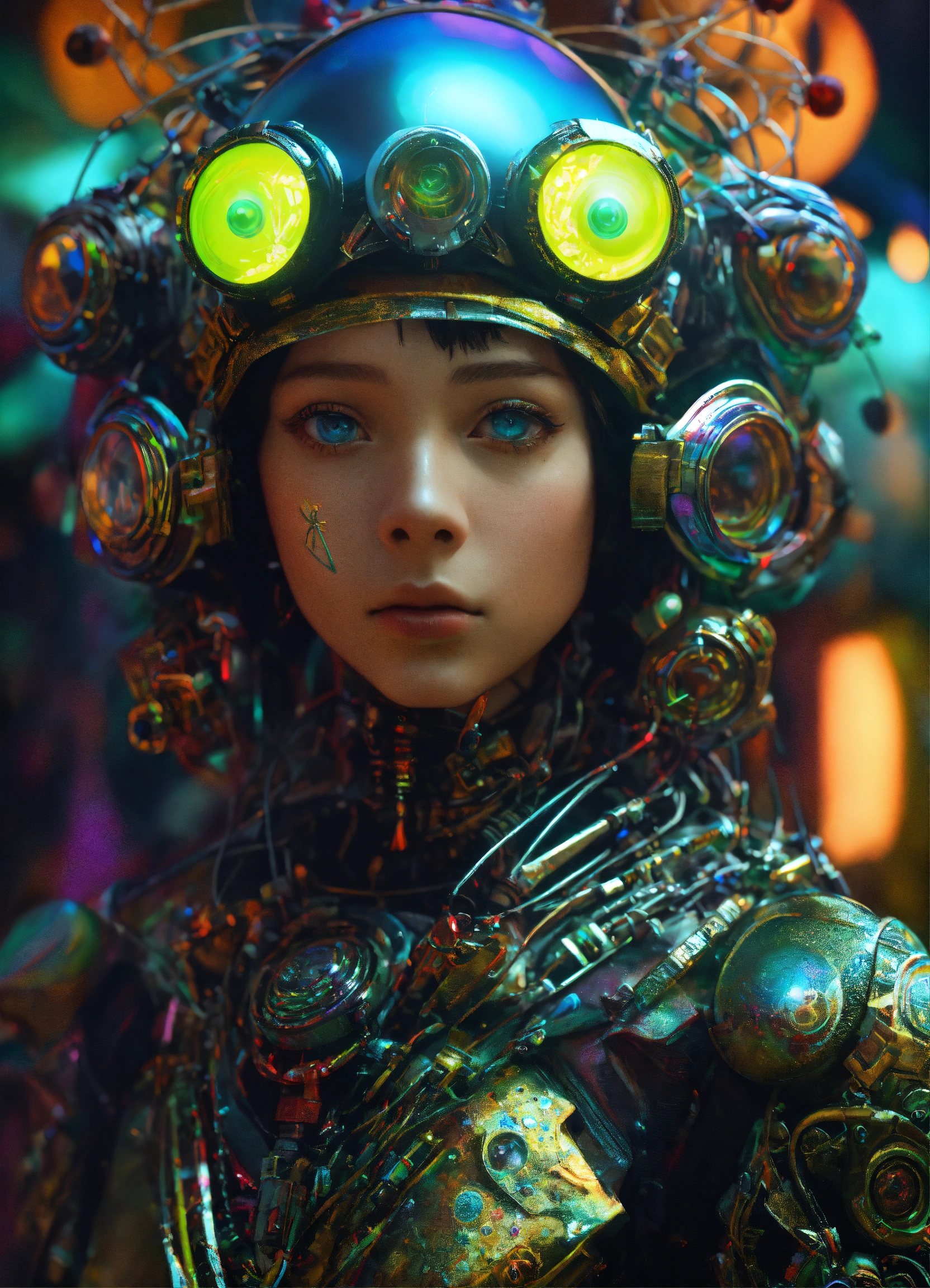 Lexica - Photorealistic 3D portrait Boy Alien Mech Angel in Punk Goth ...