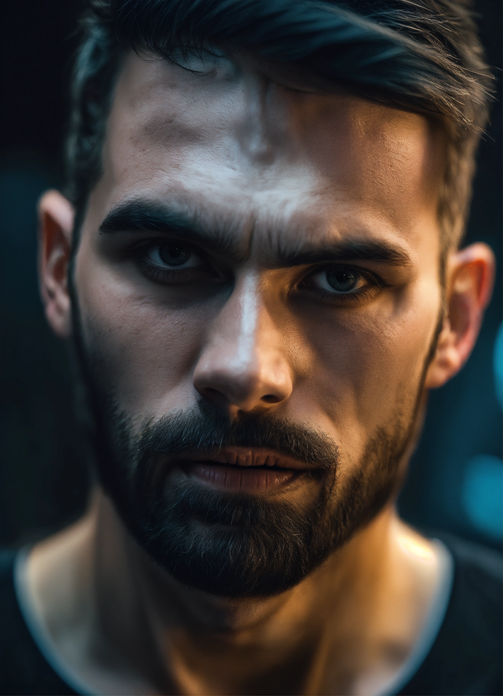 Lexica - A photograph of a white menacing 30-year-old man, with a ...