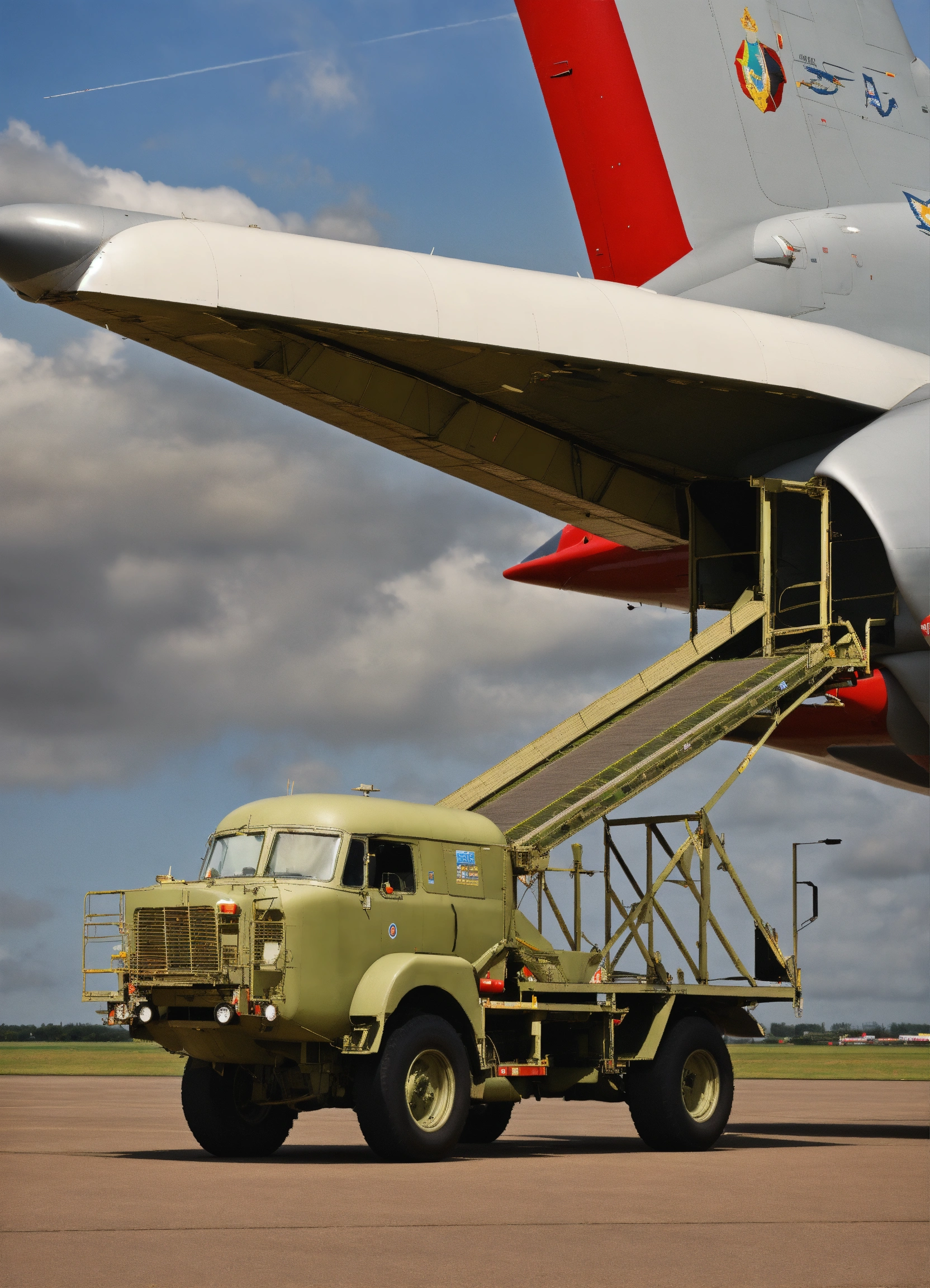 Lexica - English Modern air force cargo plane with rear loading ramp