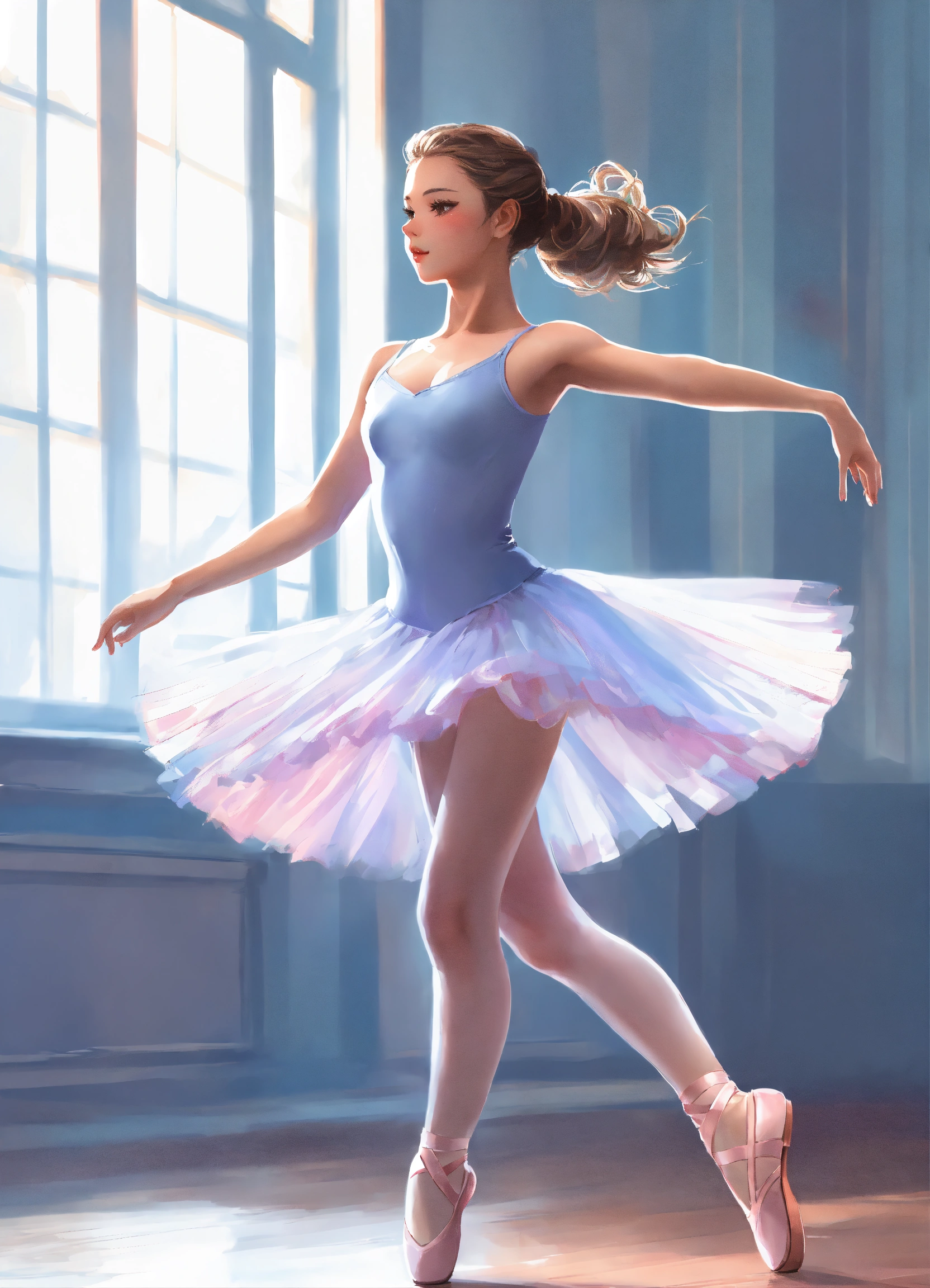 Lexica - Beautiful girl ballerina dancing, 16 years old , digital art ...