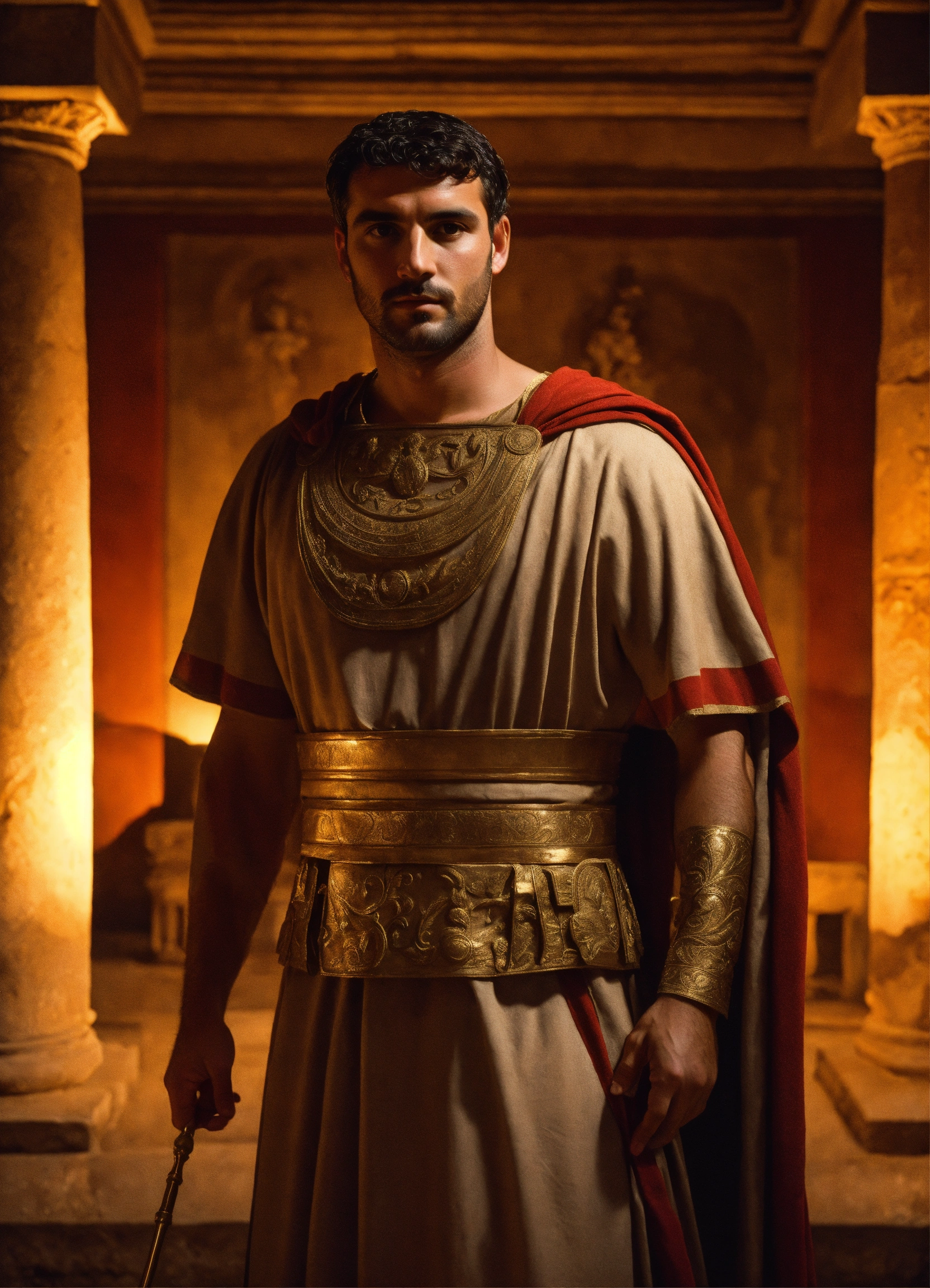 Lexica - A noble roman man wearing a roman tunic, 30 years old, clean ...