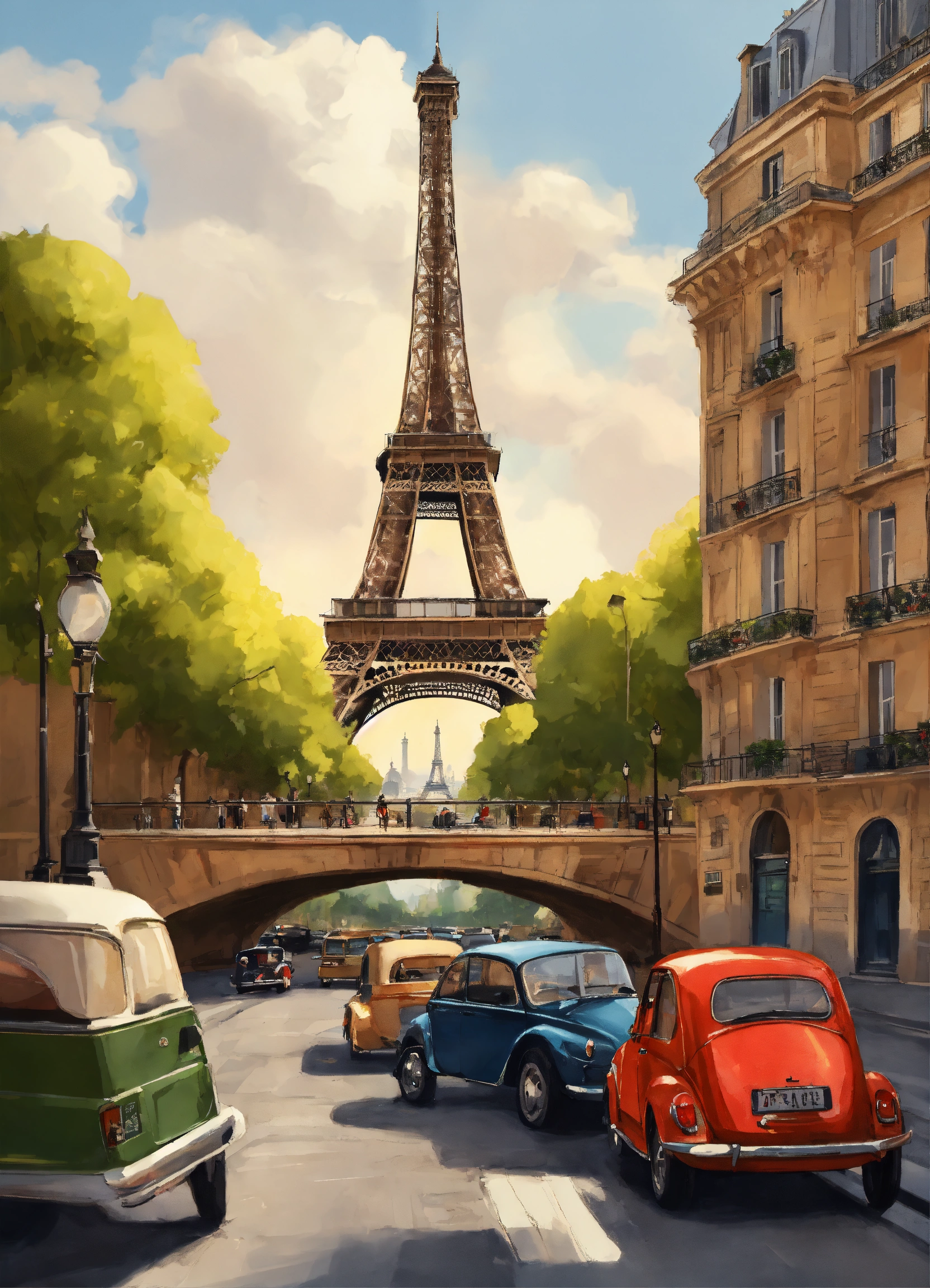 Lexica - Paris realistic illustration