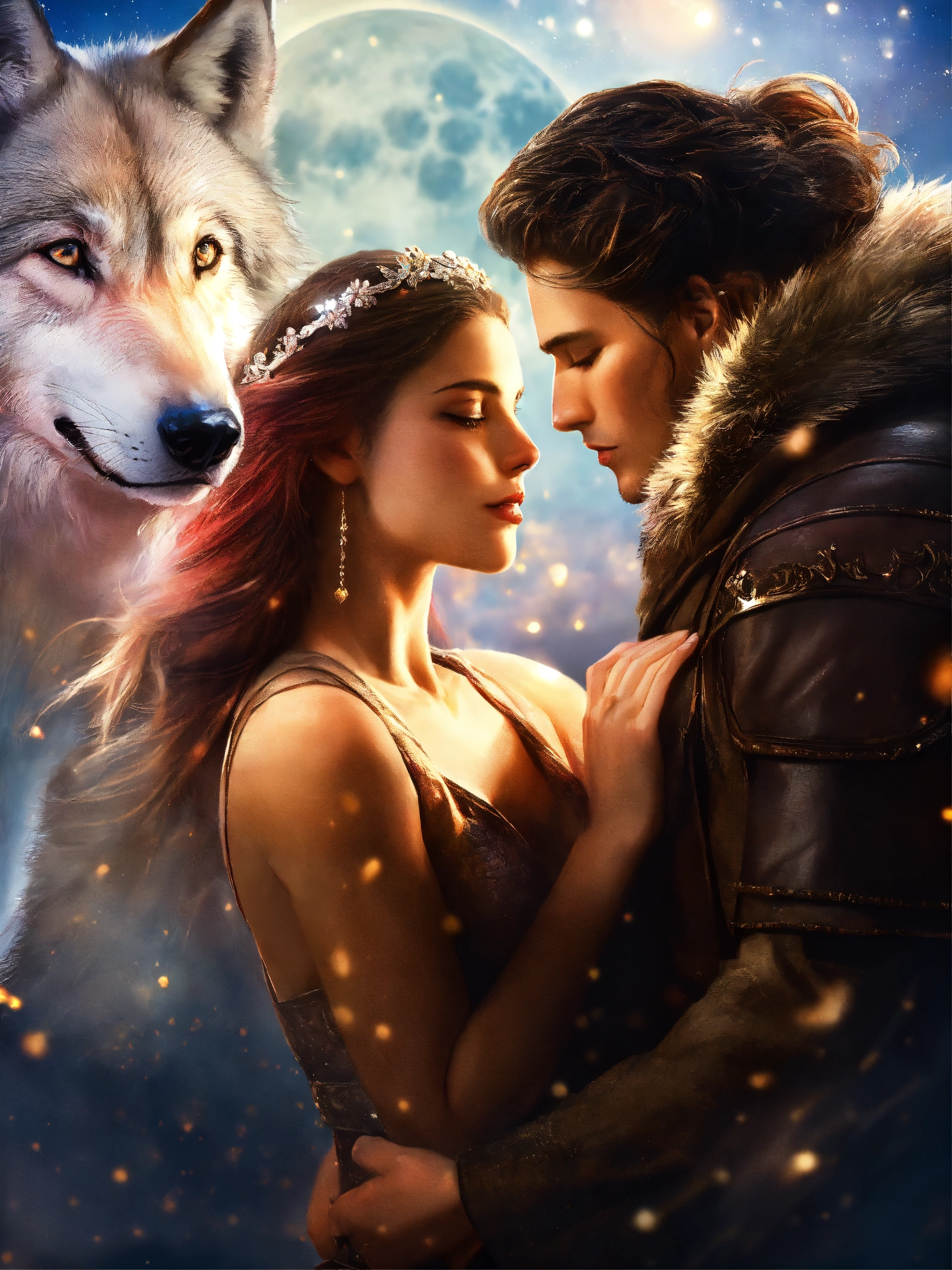 Lexica - Photo quality image realistic people for the cover of a wolf ...