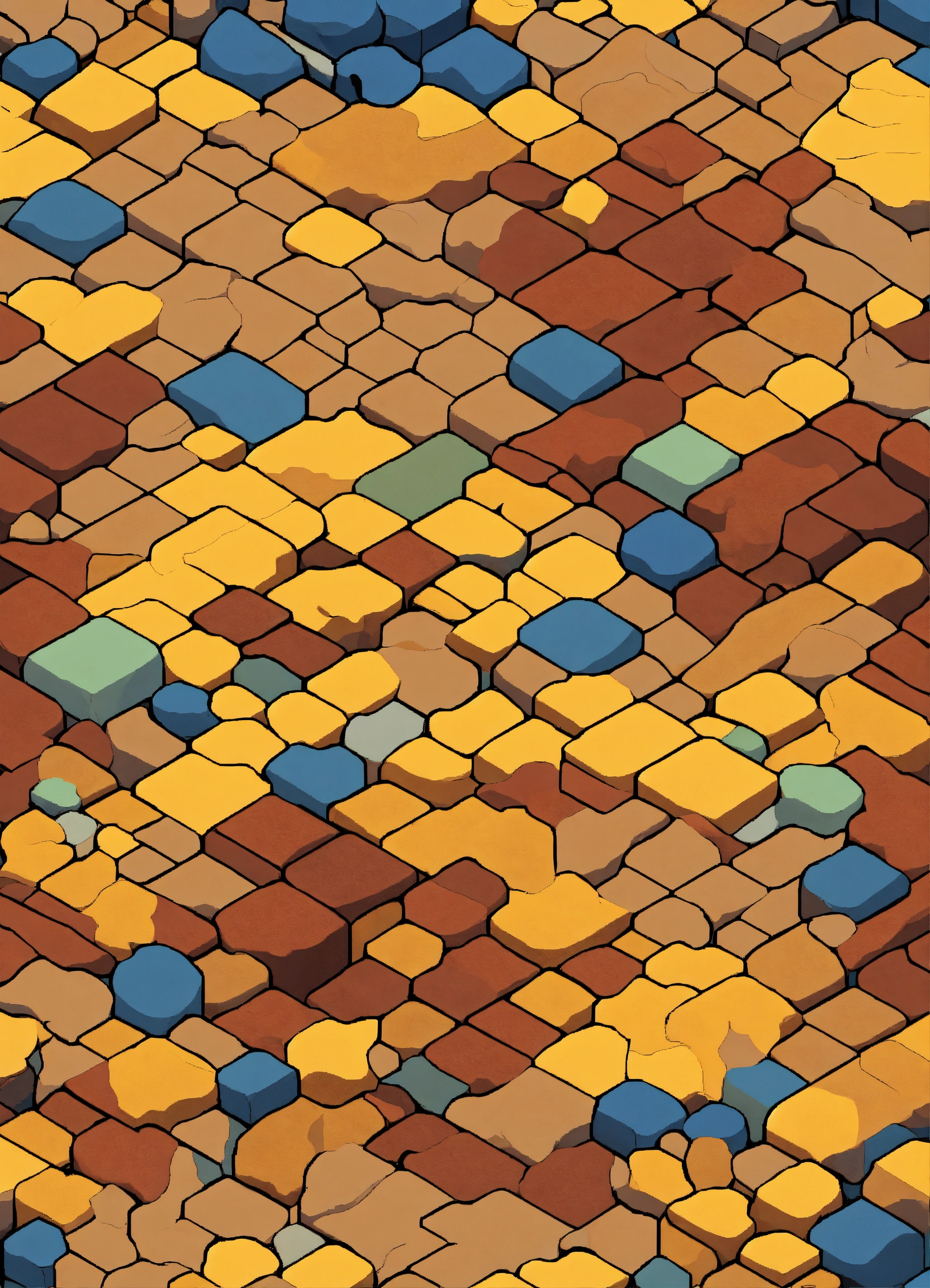 Lexica - Simple blocky pixel rubble from above