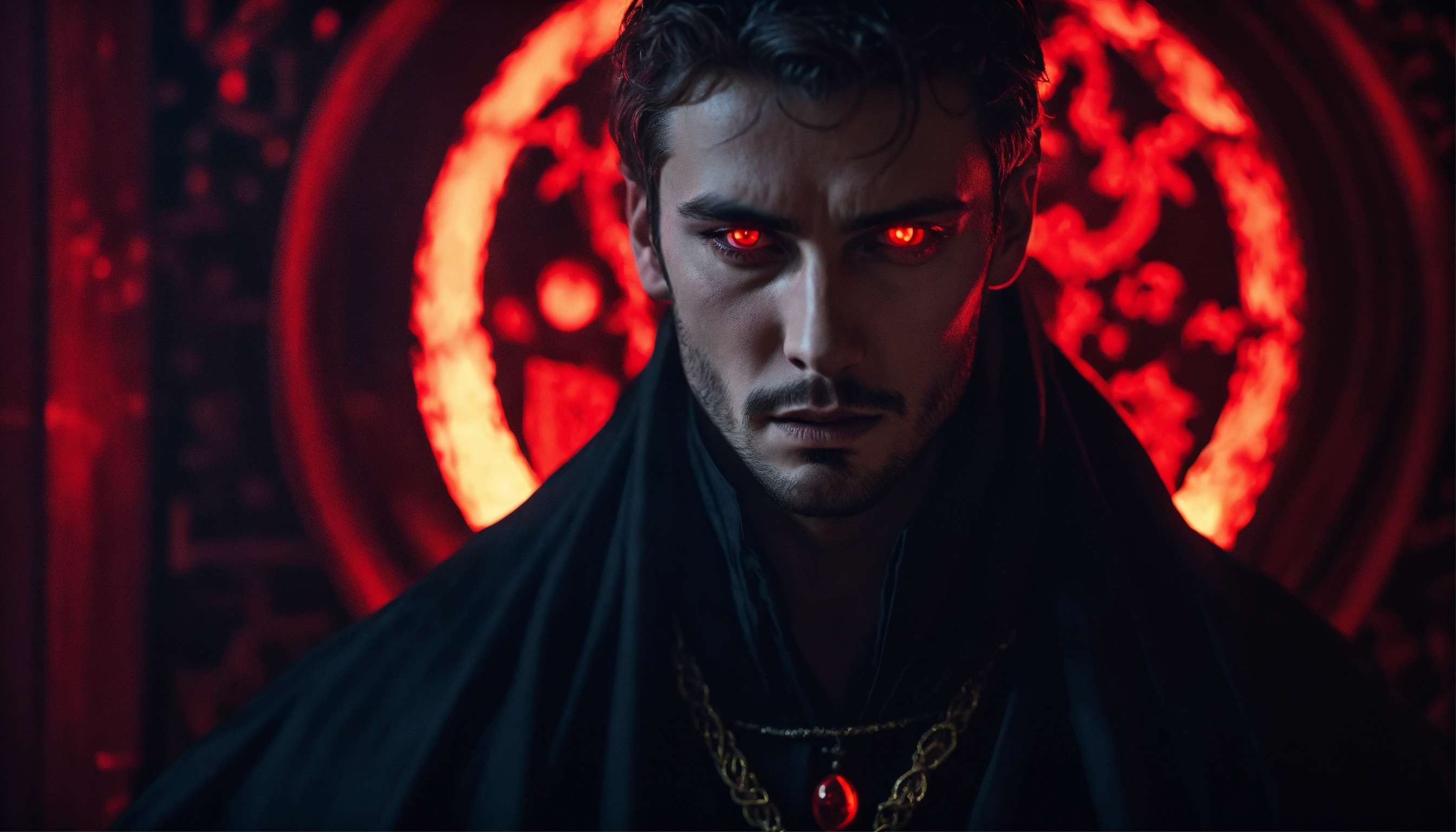 Lexica - Sinister and dramatic portrait of a young handsome French evil ...