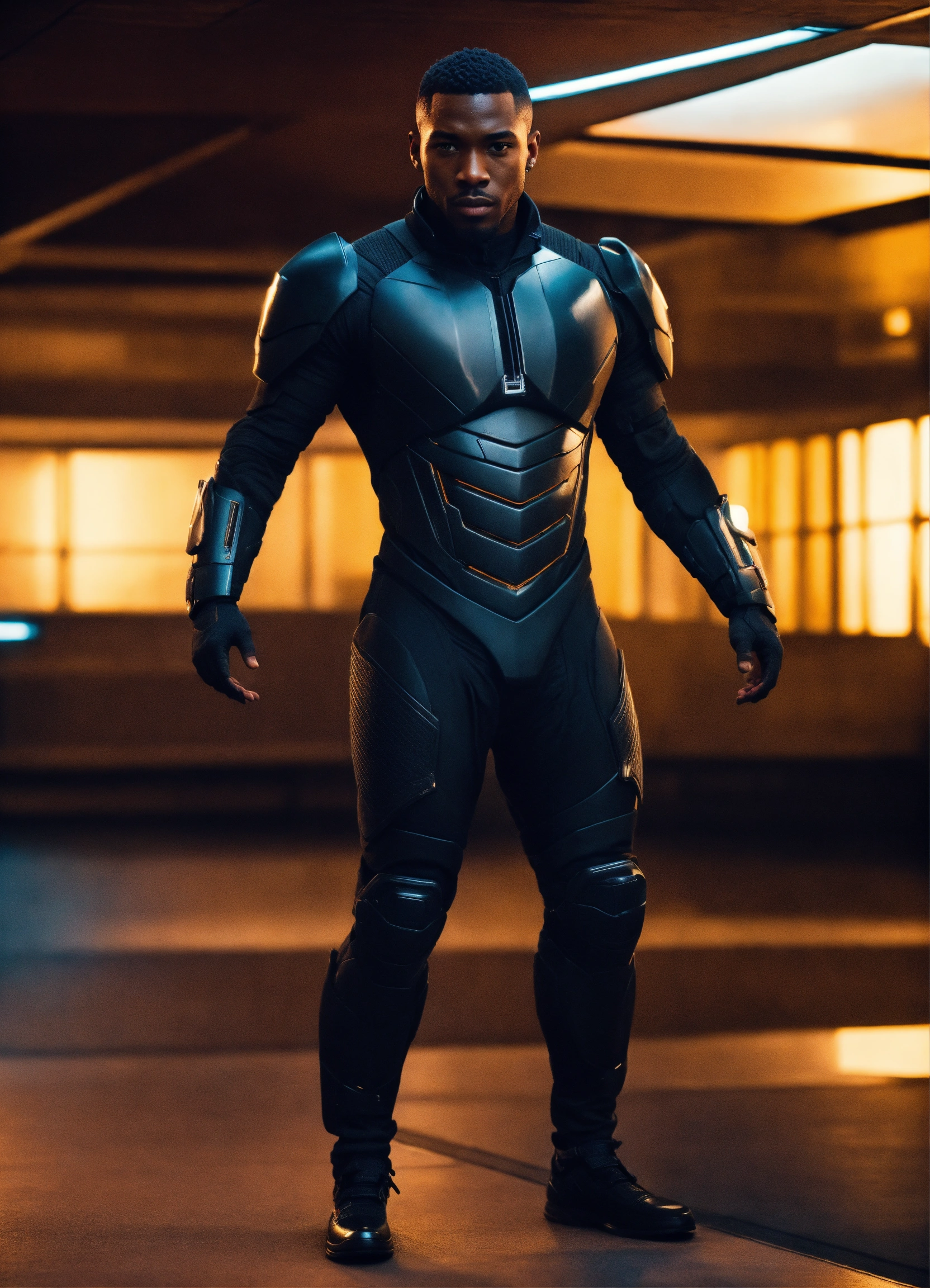 Lexica - Black male, handsome young clean shaven face, handsome Herói ...