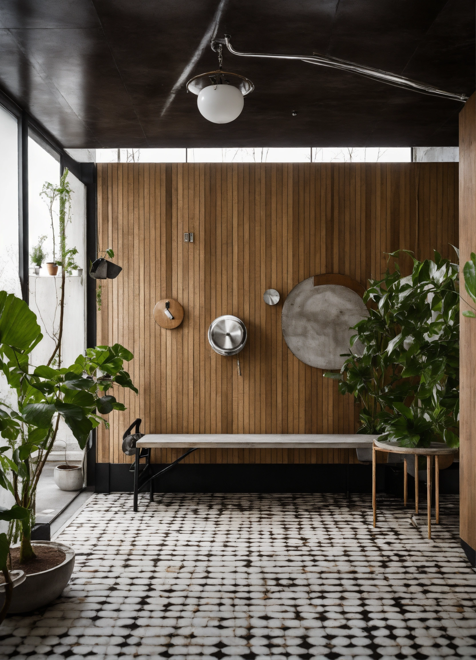 Lexica - Fitness, gym, avangard, interior, cozy, wood, concrete, marble ...