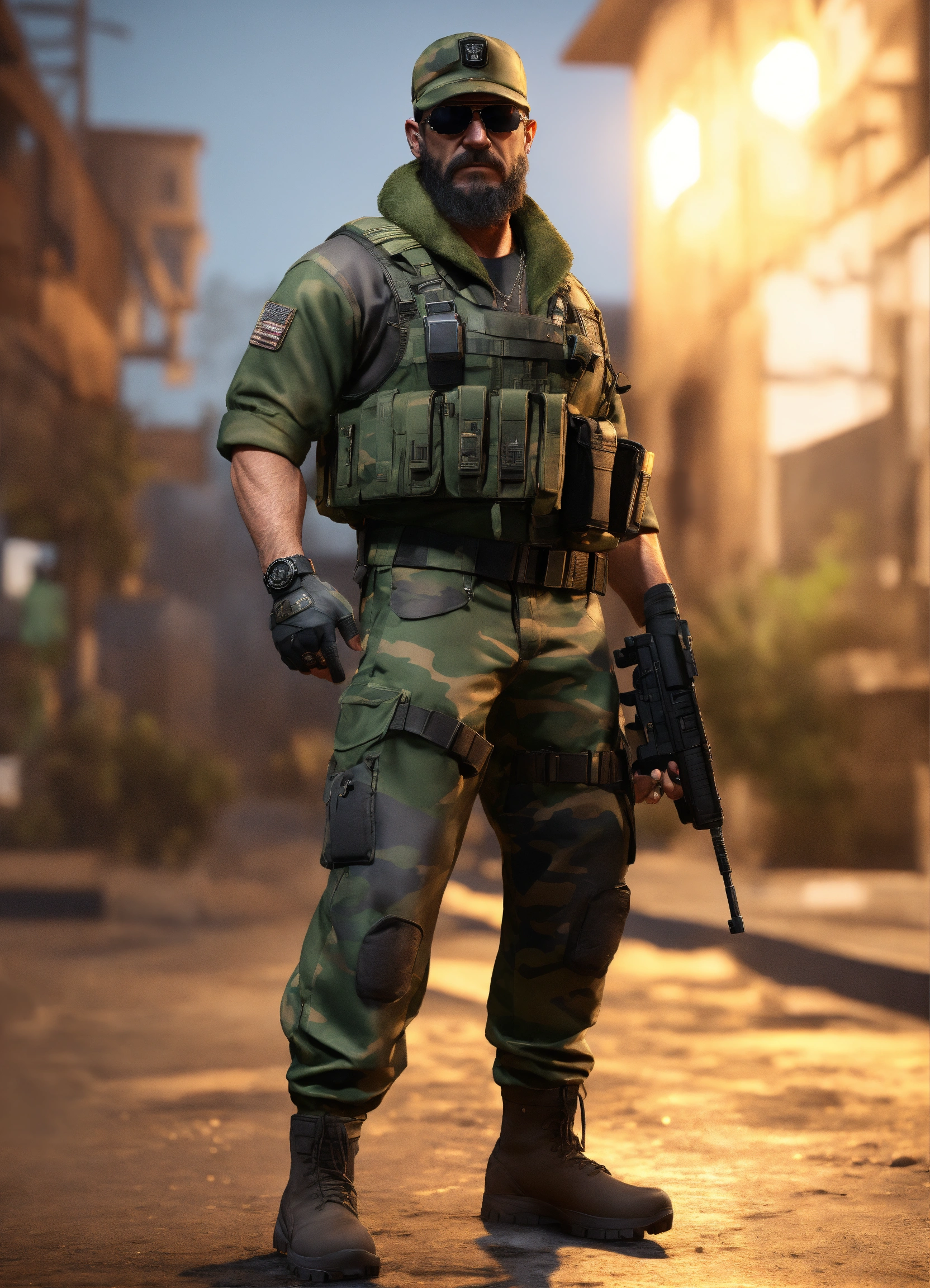 Lexica - 3D model, Captain Price from Modern Warfare dressed in trendy ...