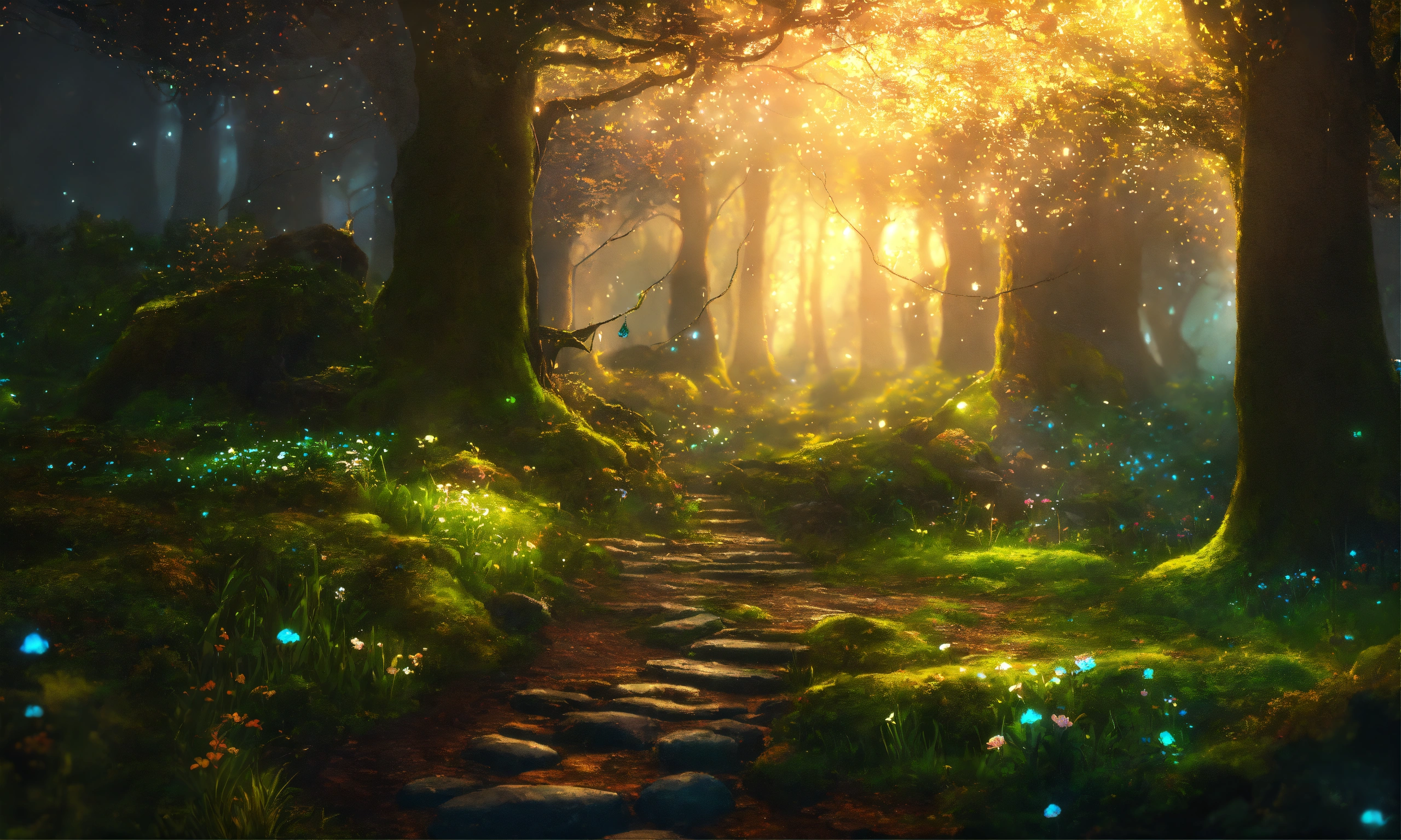 Lexica - Epic shot of a fairy forest in Ireland, ultra detailed, ultra ...