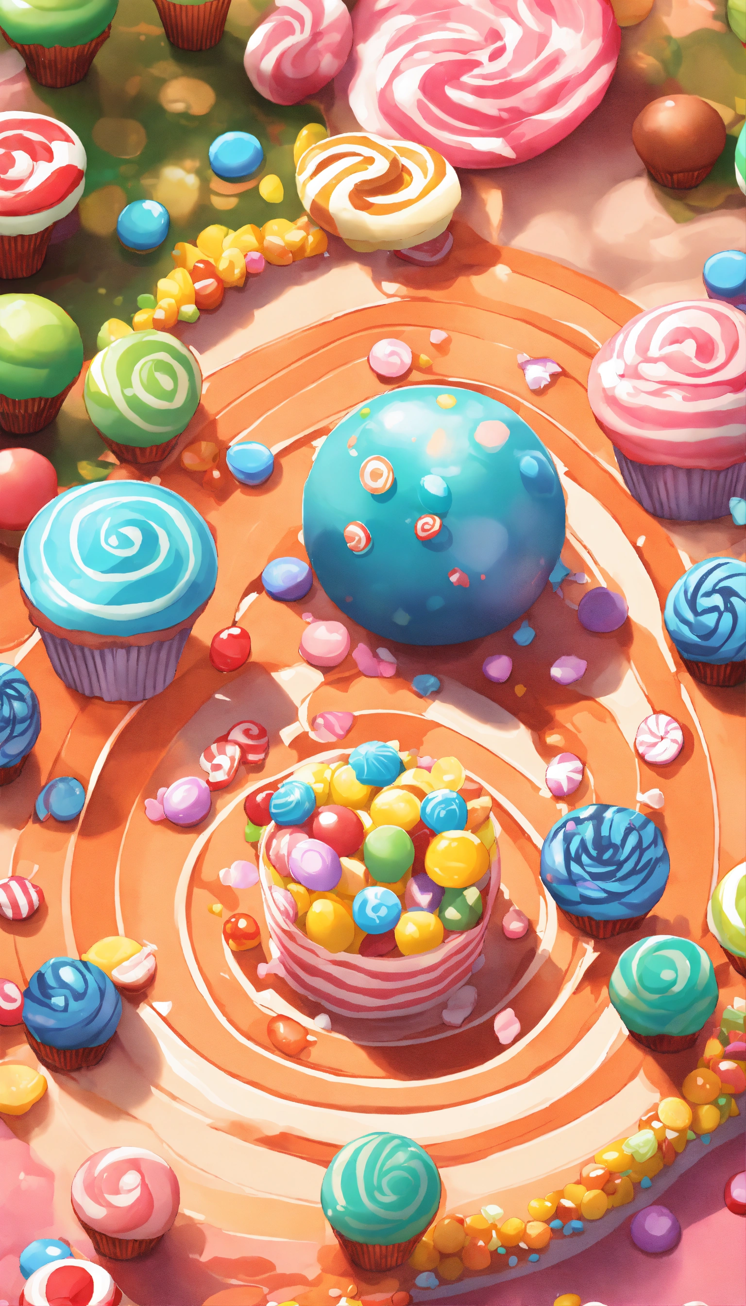 Lexica - Generate a top down, candy-themed sprite pixel illustration ...