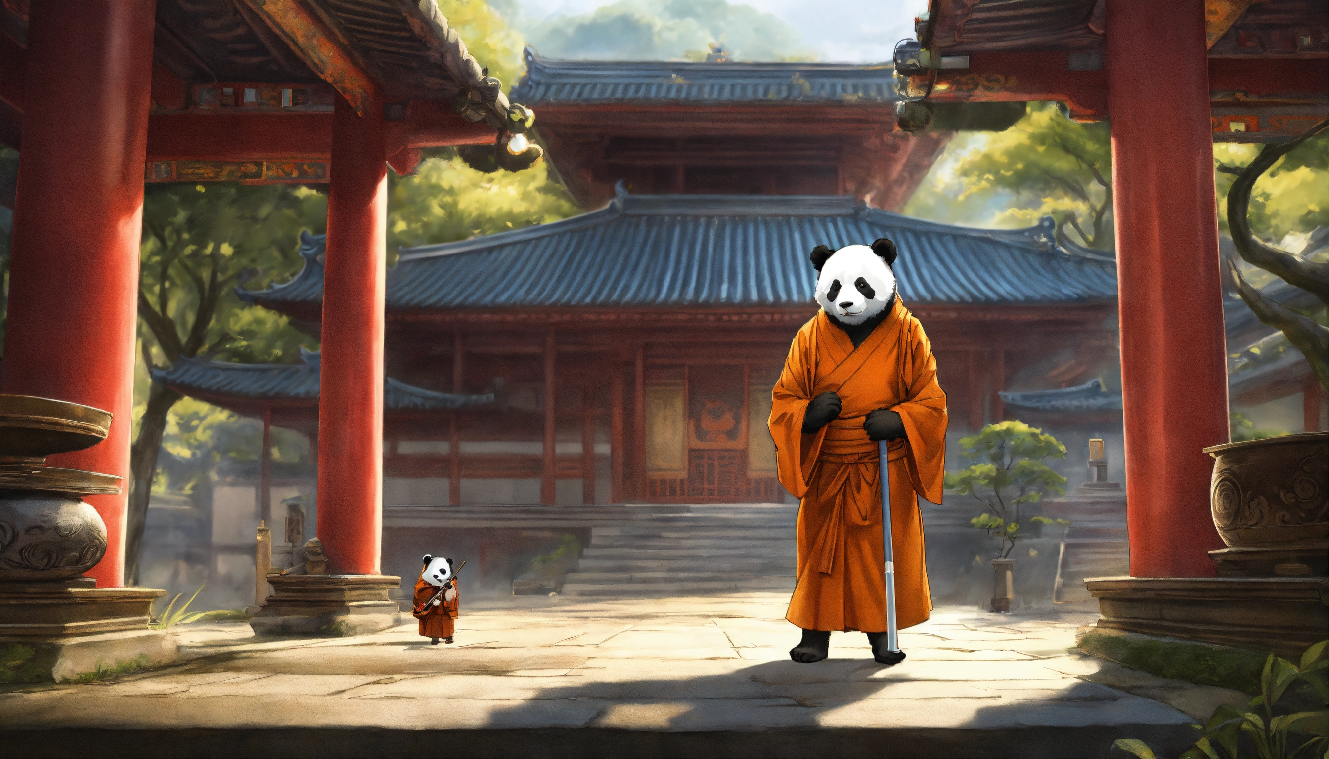 Lexica - Masterpiece, best quality, an anthropomorphic panda wearing a ...