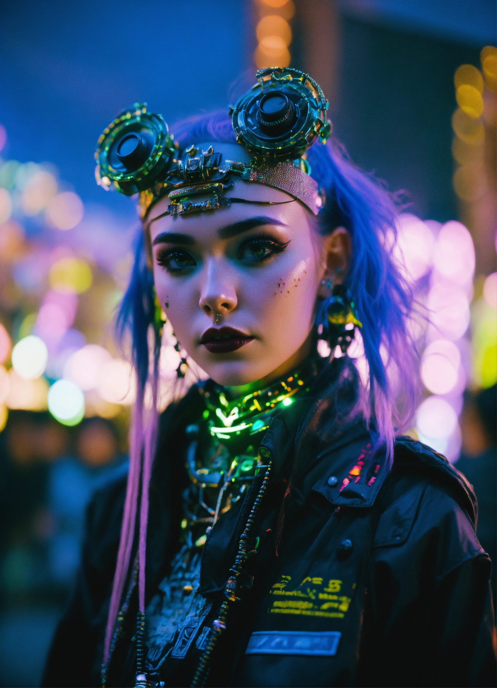 Lexica - Photorealistic 3D portrait Grimes Alien Mech Angels in Goth ...