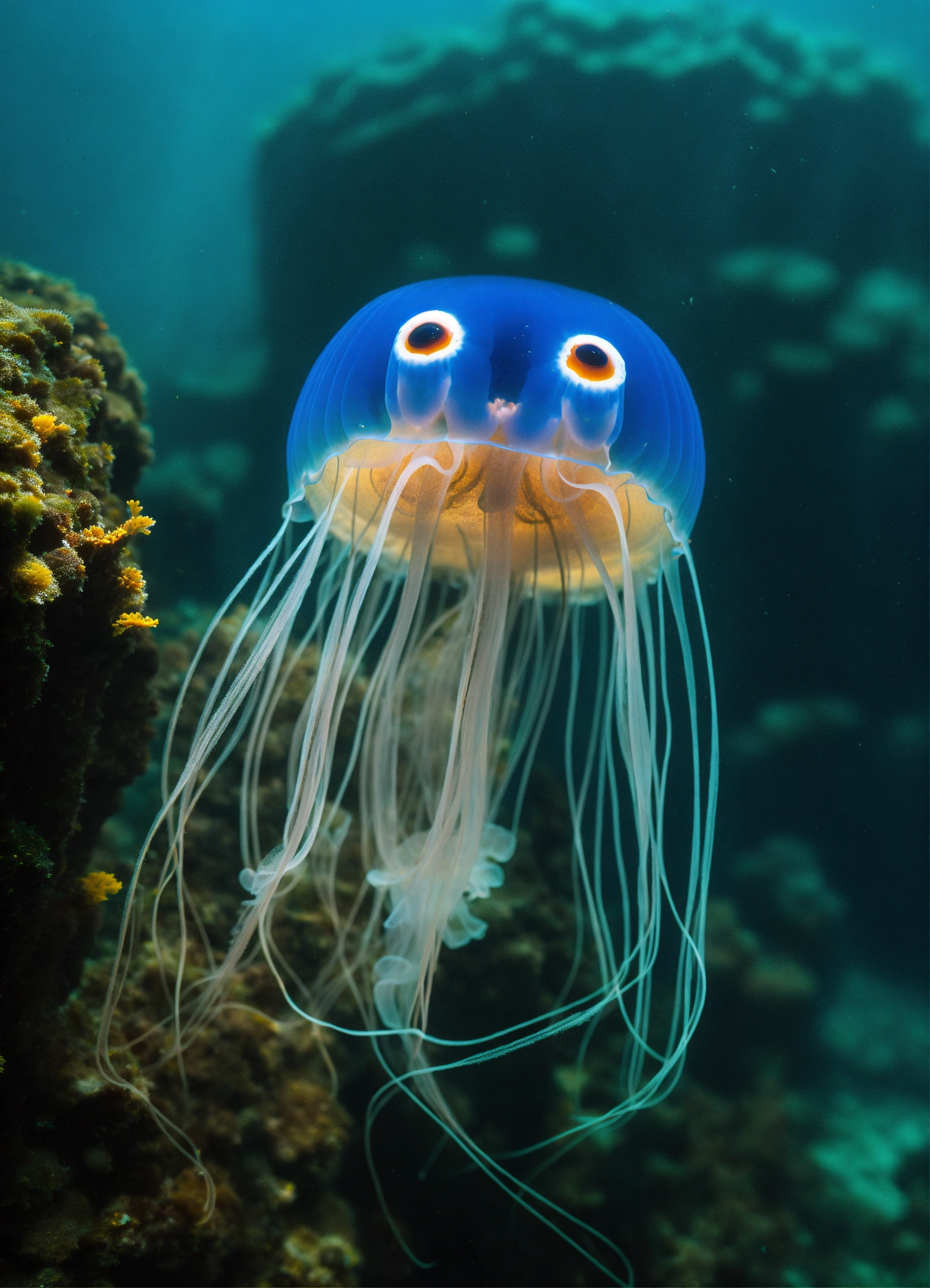 Lexica - Taoist monk jellyfish face underwater