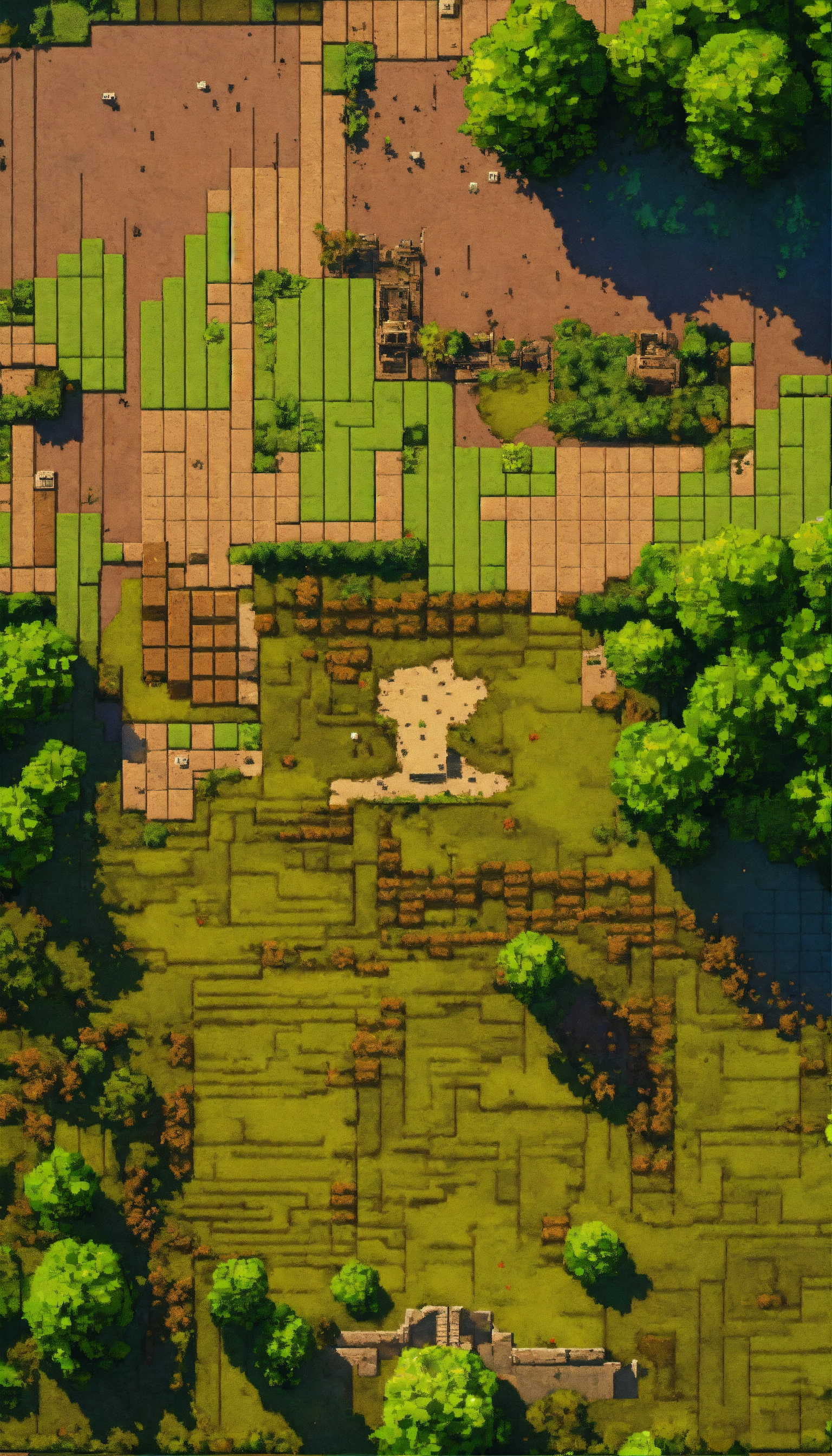 Lexica - Top down close up simple blocky pixel image of an empty post ...