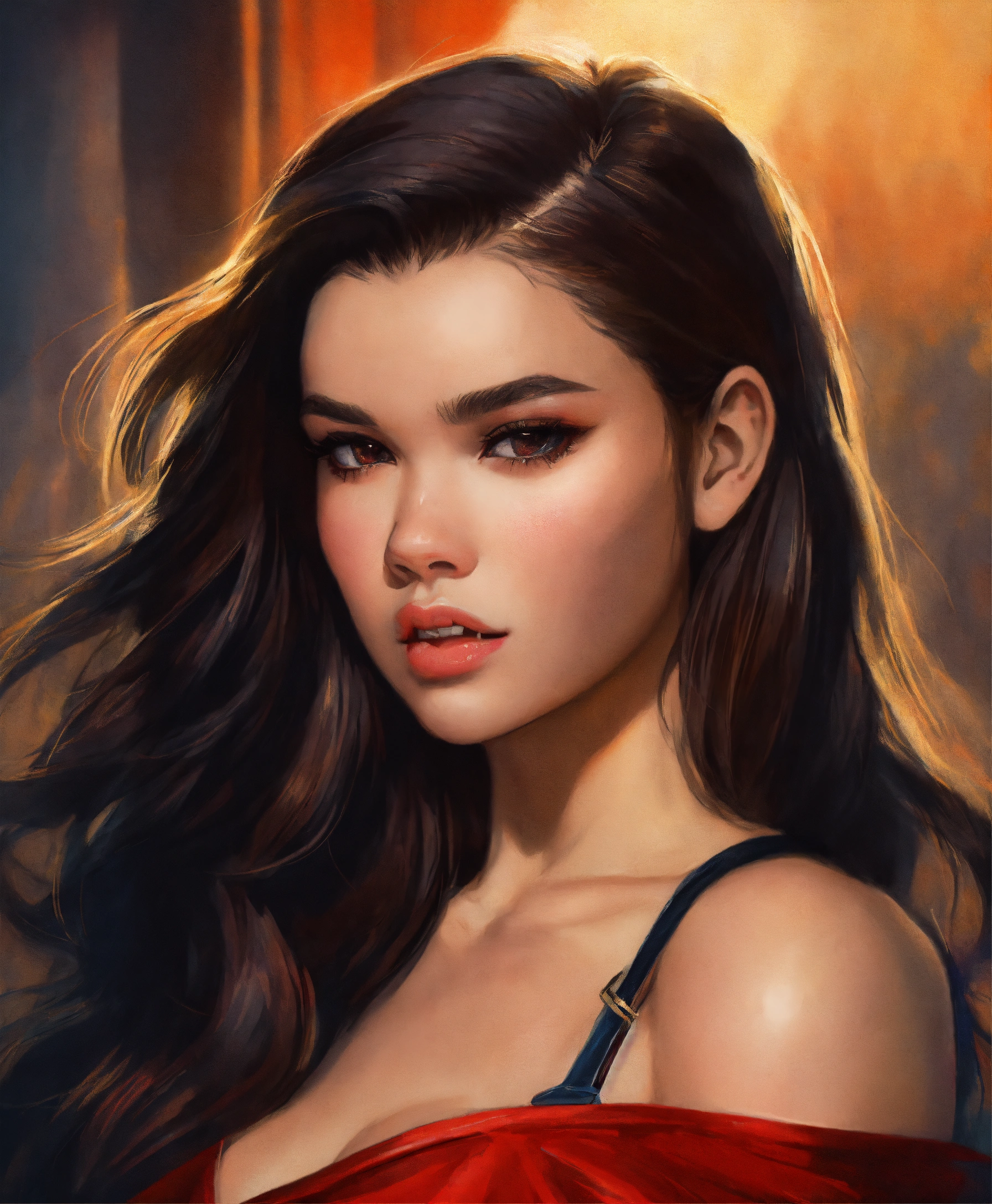 Lexica - Portrait of hailee steinfeld,vampirella realiste