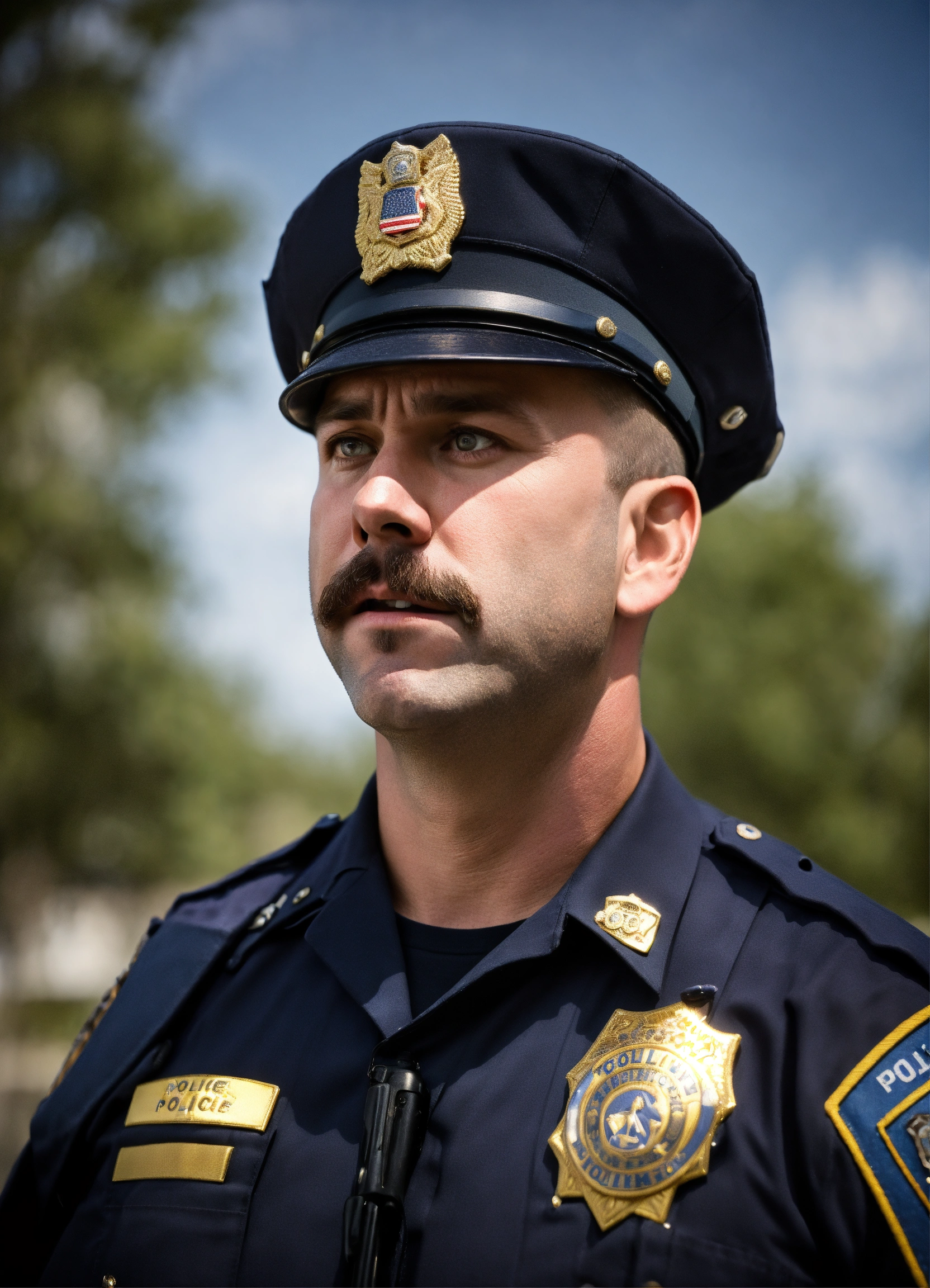 Lexica - Scared random looking unique expressive police officer ...