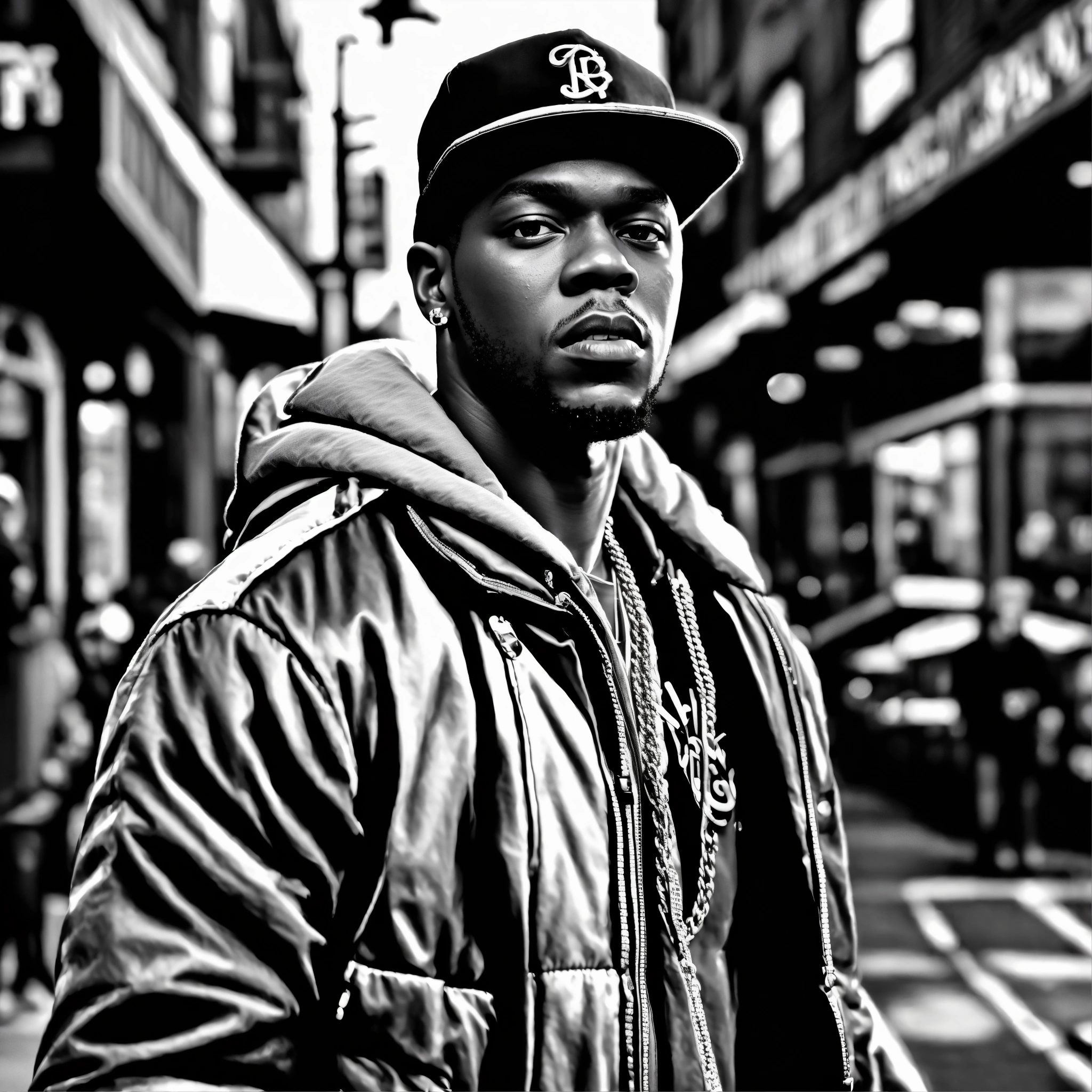 Lexica - Pop art, hyperrealist portrait of black rapper "Papoose ...