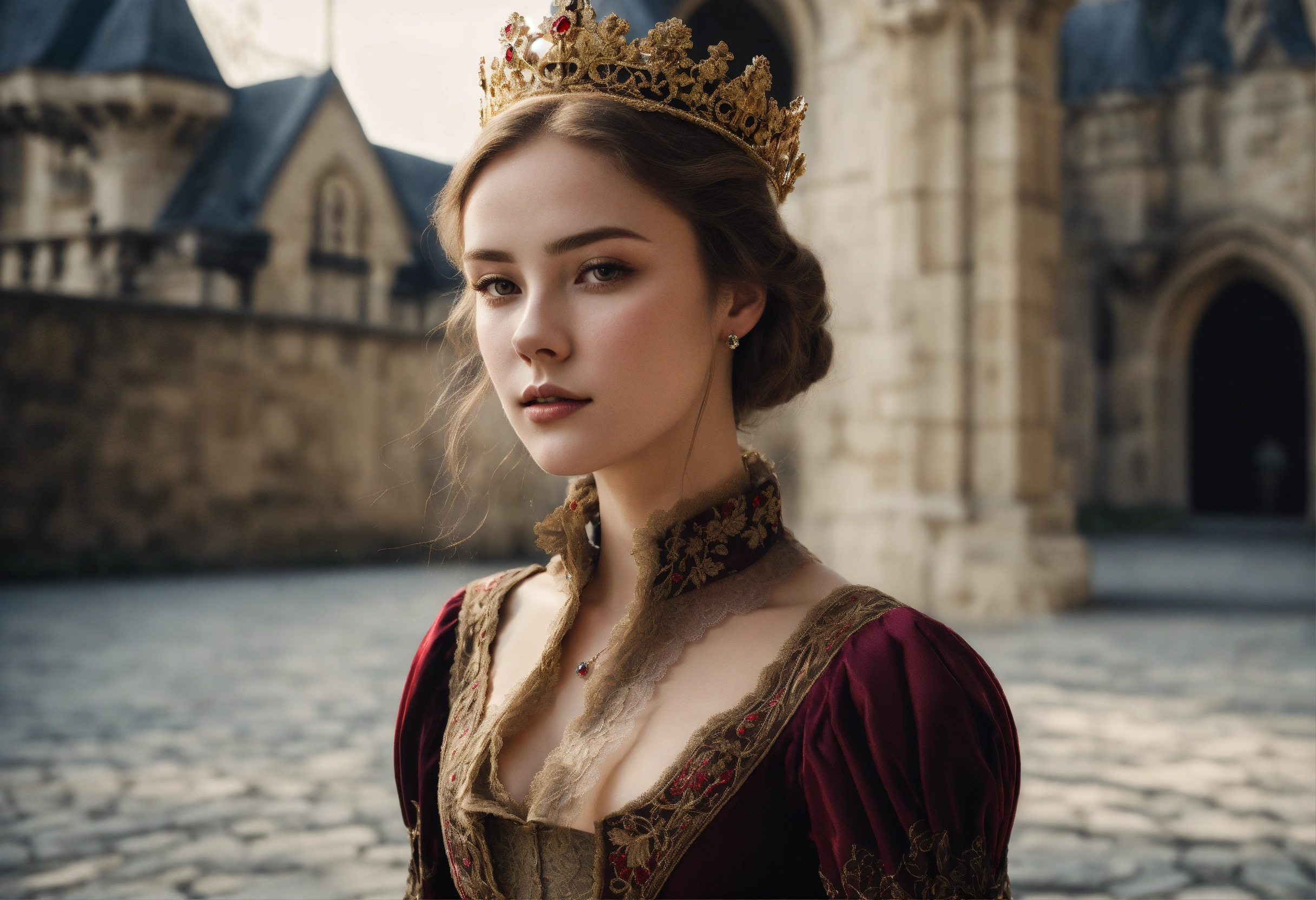 Lexica - Fine art portrait photography, medieval setting, full body ...