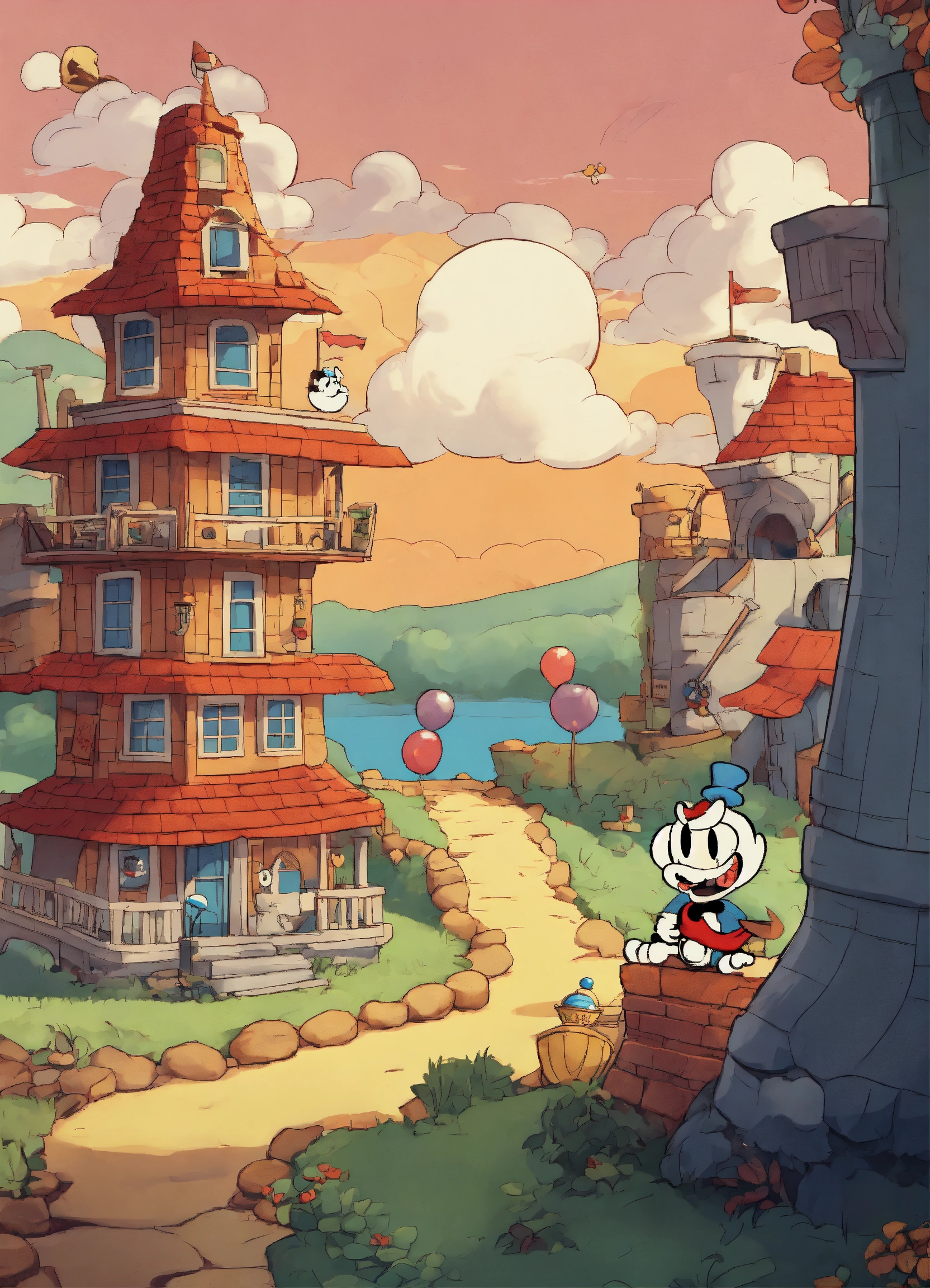 Lexica - Fundo do jogo 2D Cuphead