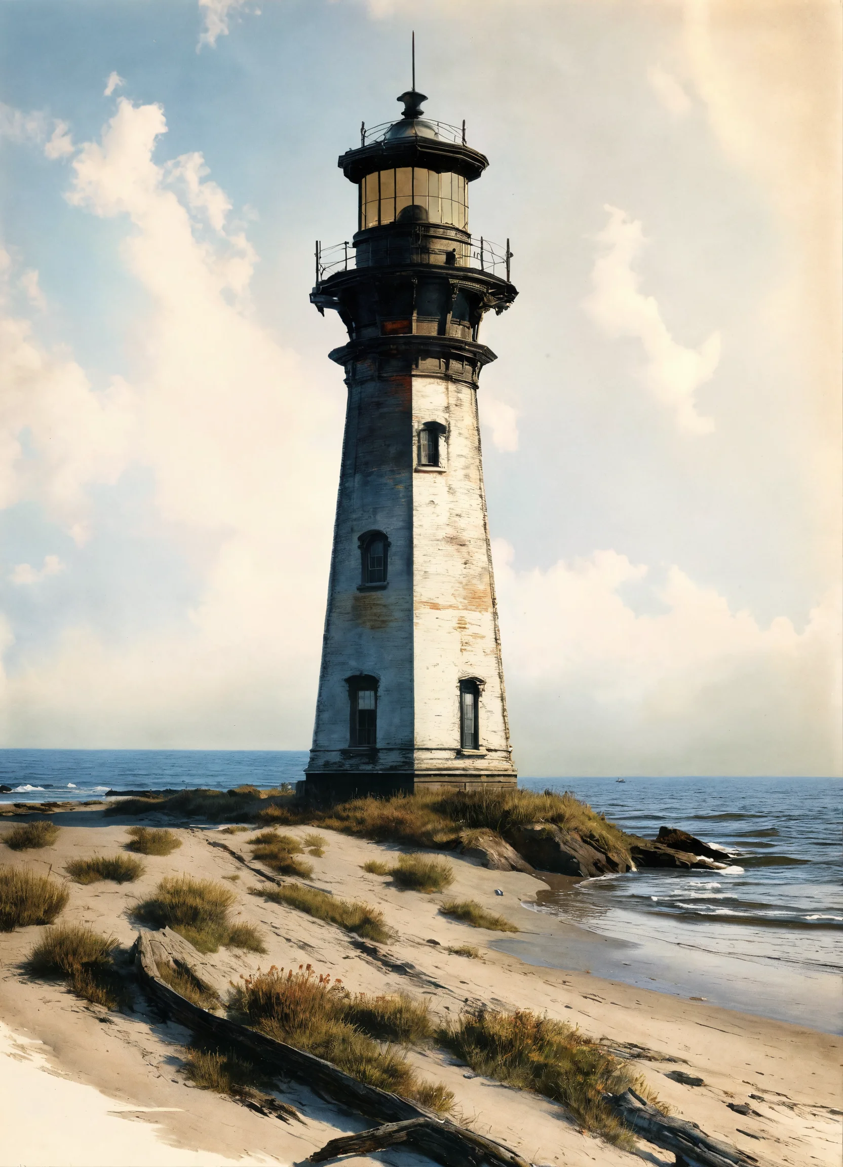 Lexica - 1900s historic rendering of an old lighthouse