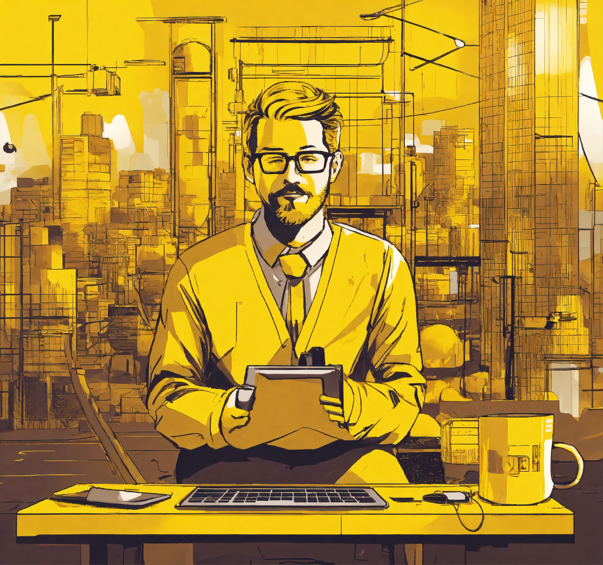 Lexica - Image for the main page of the job search site,in yellow tones ...